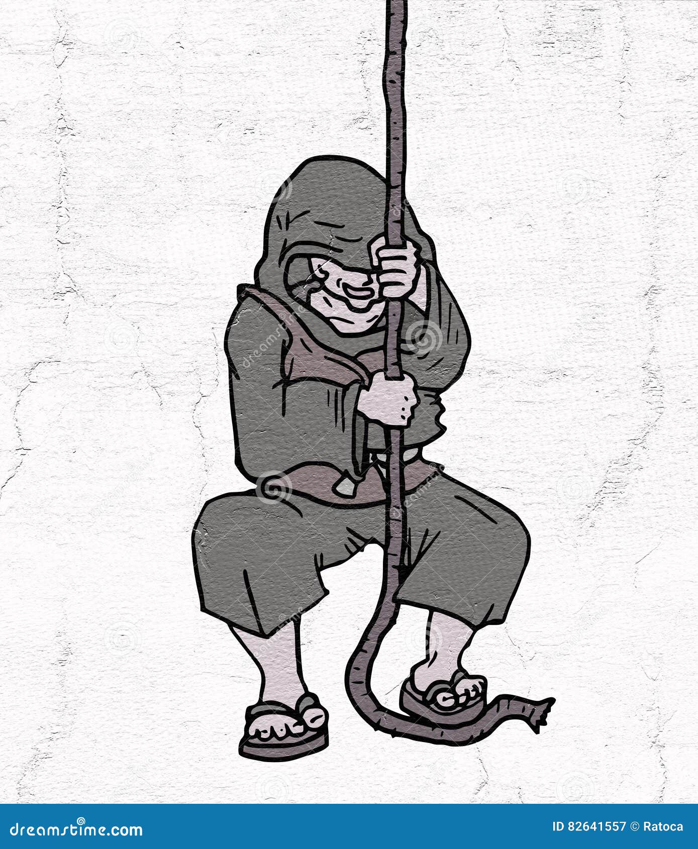 Man pulling rope stock illustration. Illustration of pulling - 82641557