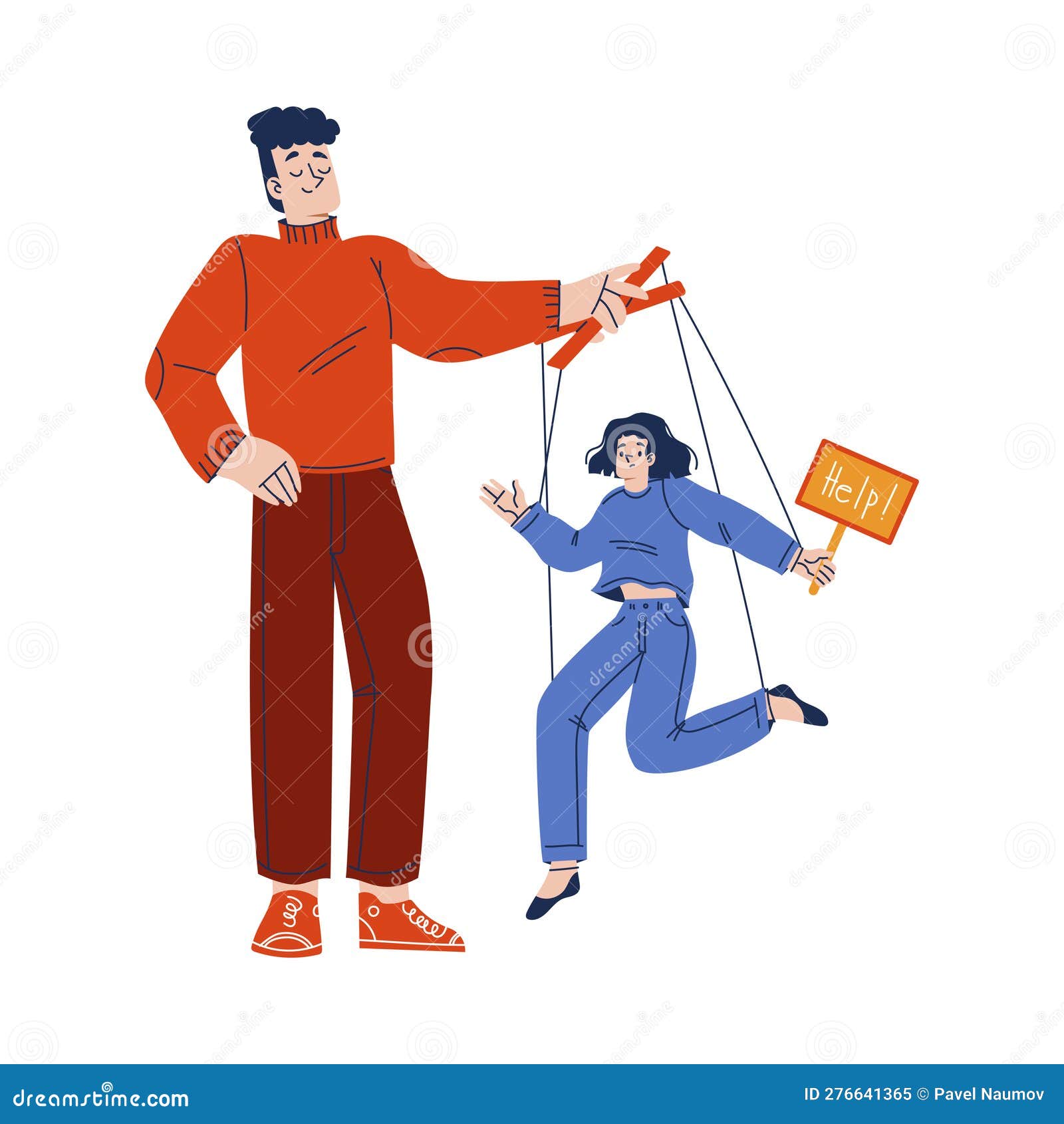Gaslighting, Woman Controlled By Puppet Strings Held By A Hand, Abuse ...