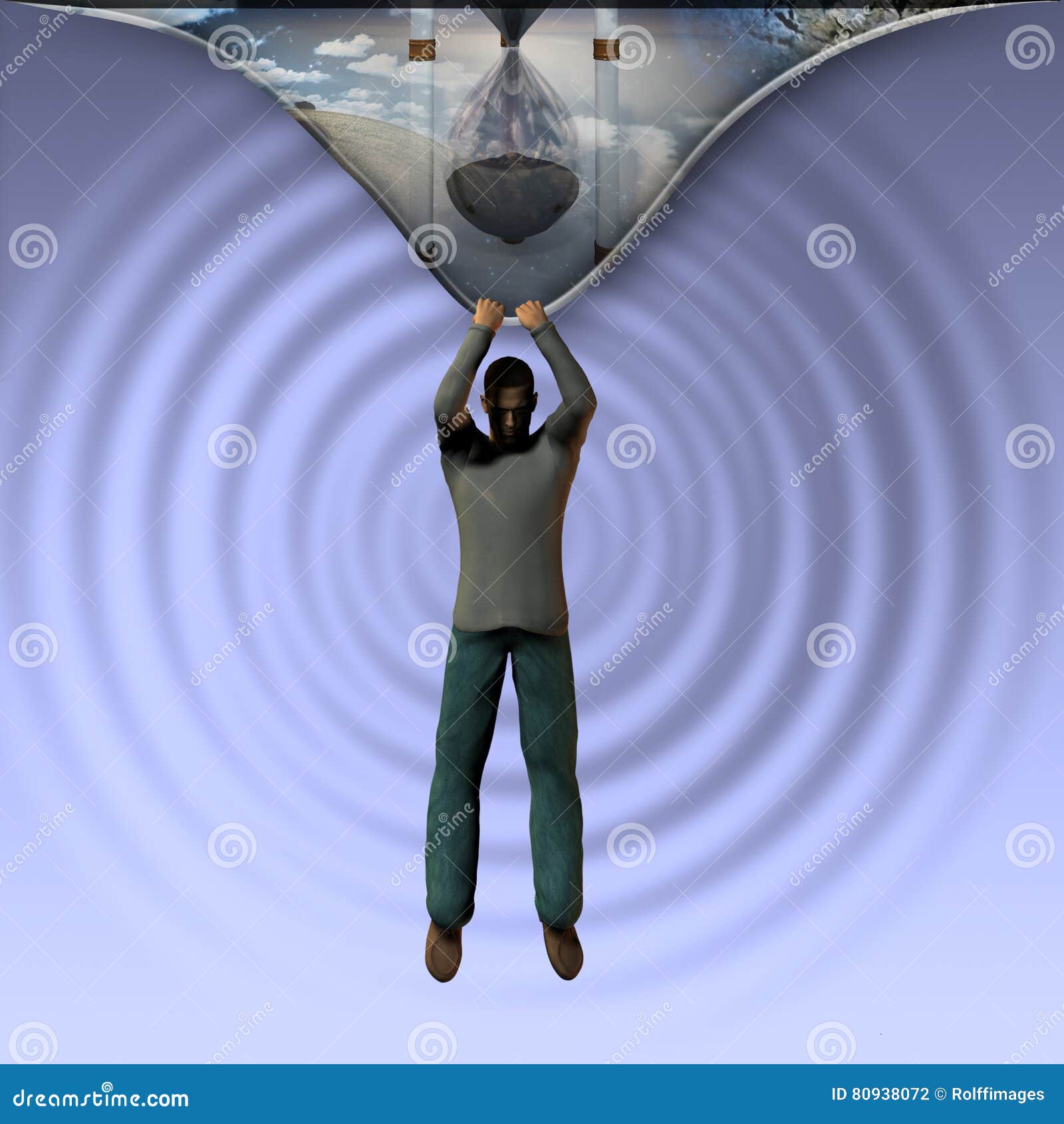 Man pulls back reality stock illustration. Illustration of hourglass ... Man pulls back reality stock illustration. Illustration of hourglass ...