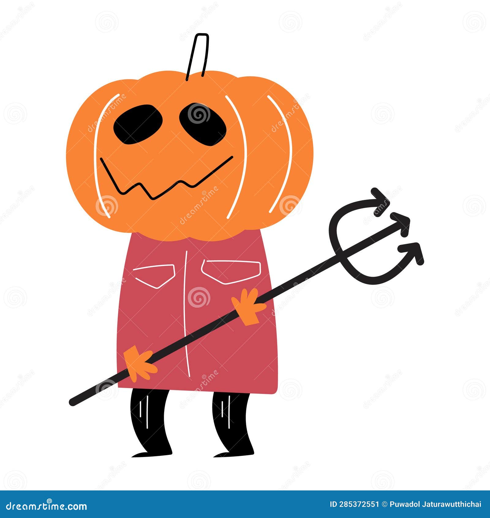 Man with Pumpkin Head . Halloween Cartoon Characters Stock Vector ...