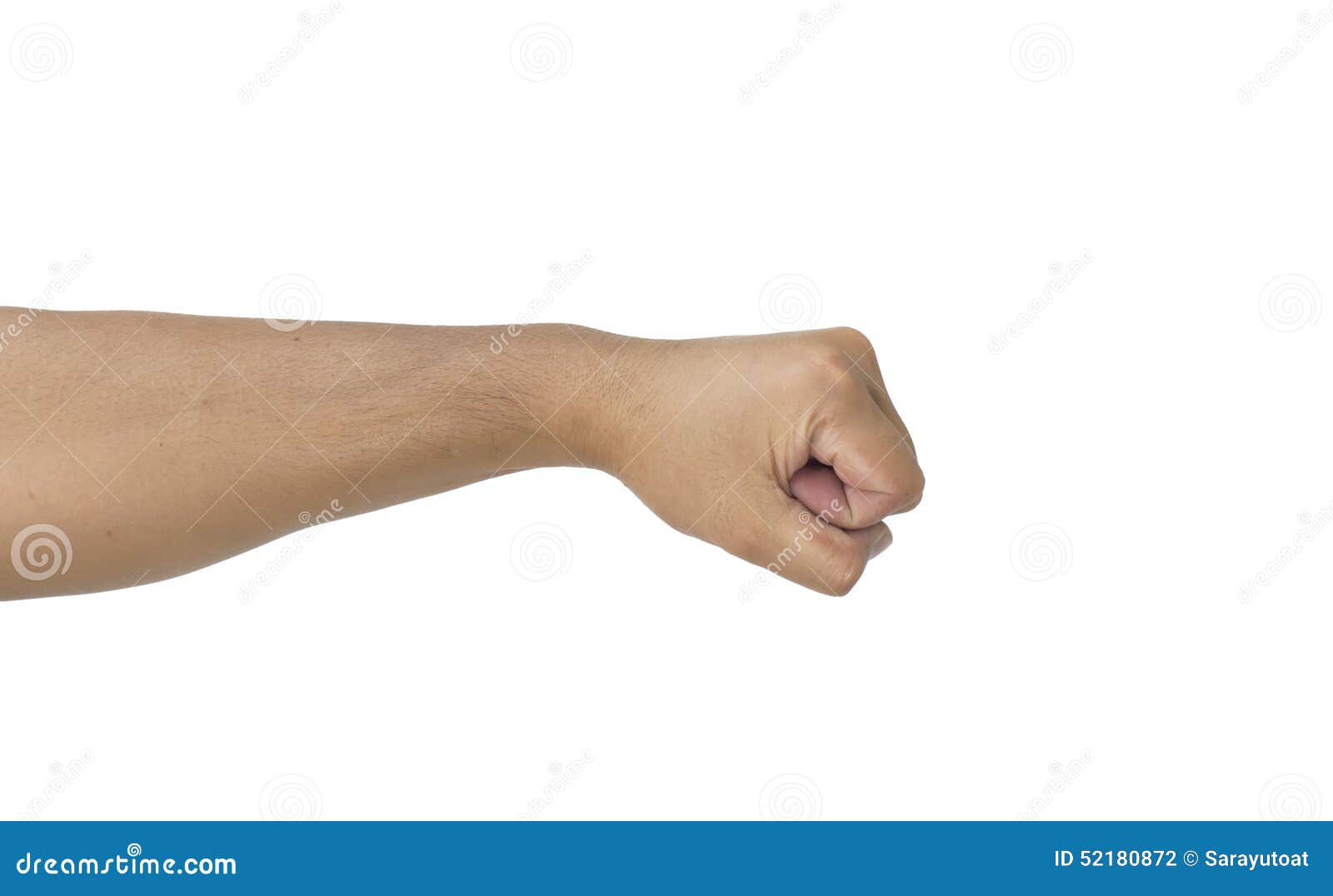 Man Punch Hand Isolated White Background Stock Photo - Image of finger ...