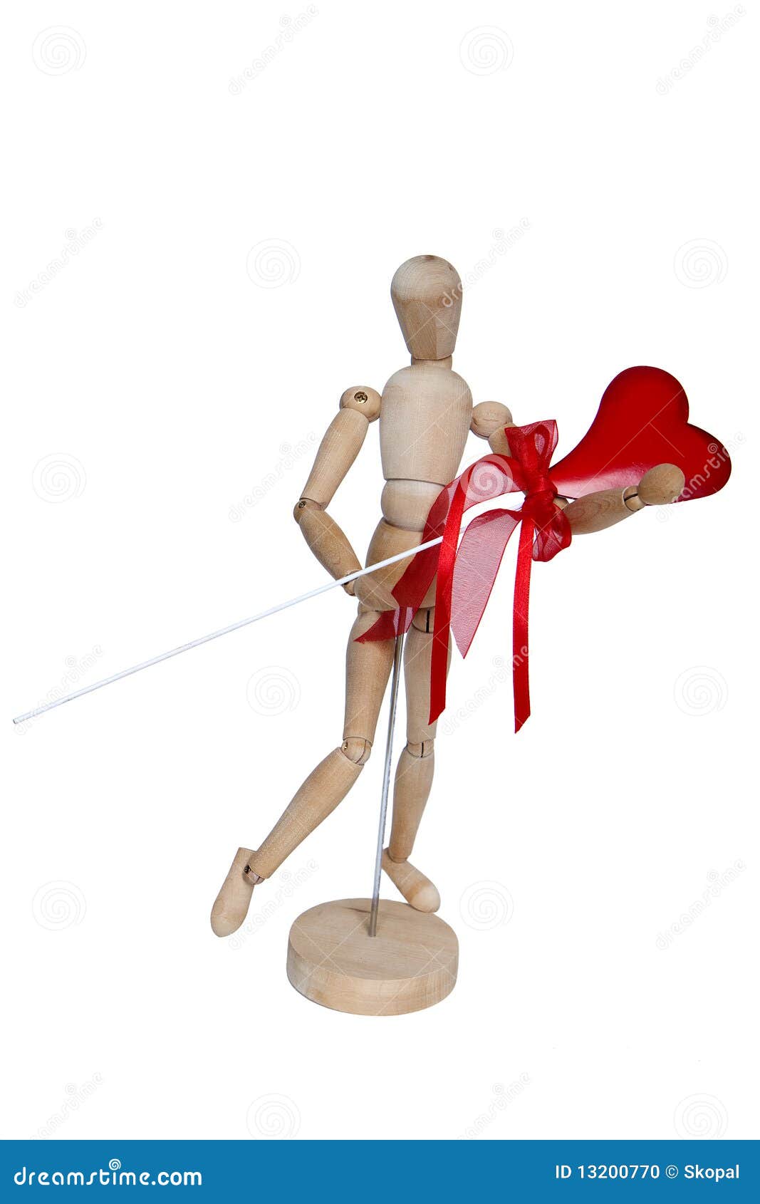 Man puppet giving a heart stock photo. Image of isolated - 13200770