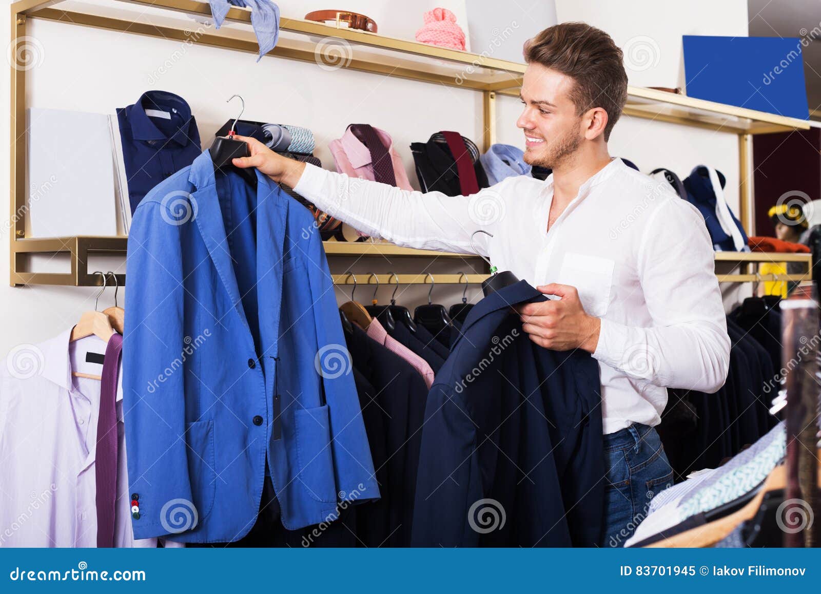 Man purchasing jacket stock image. Image of jacket, store - 83701945