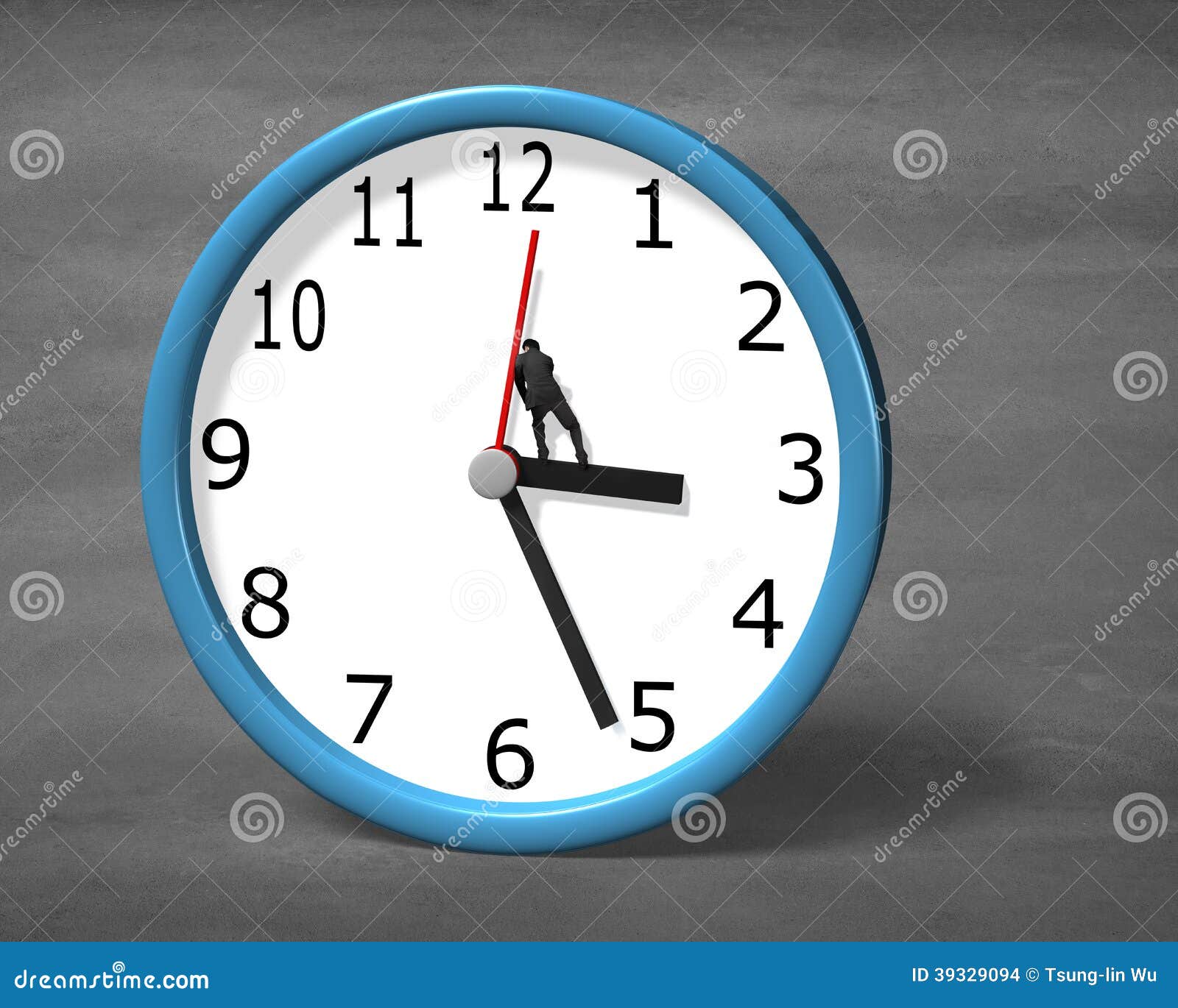 Man pushing clock hand stock photo. Image of managing - 39329094
