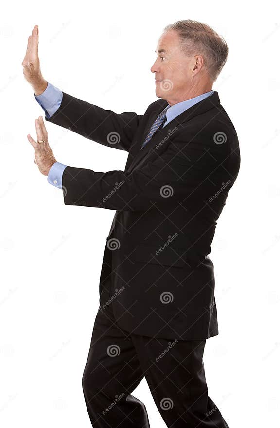 Man pushing an object stock photo. Image of employee - 26969086