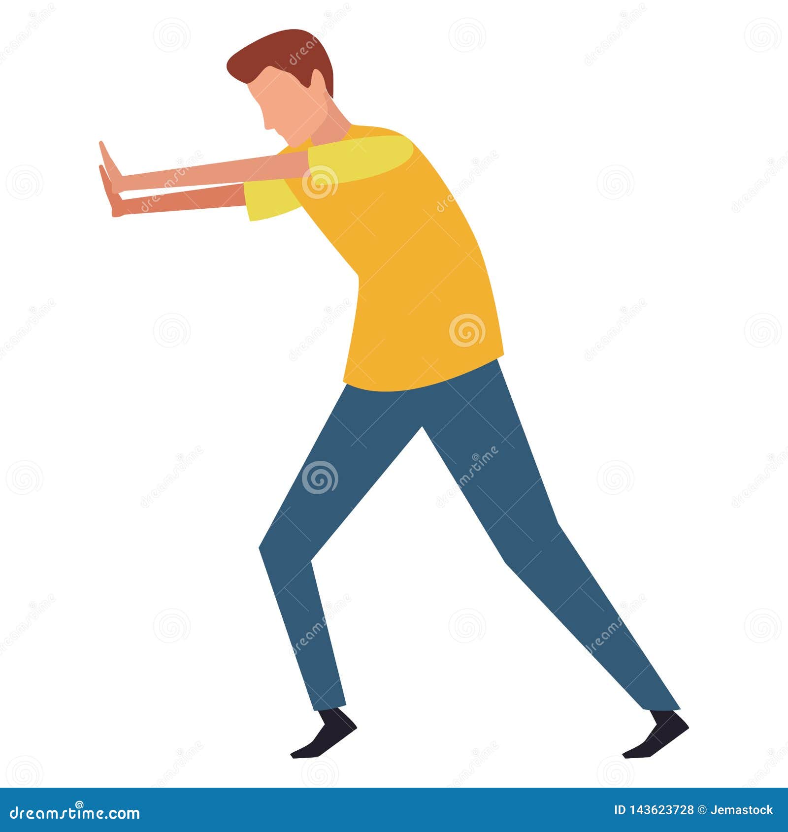 Man Pushing Something Stock Illustrations – 29 Man Pushing Something ...