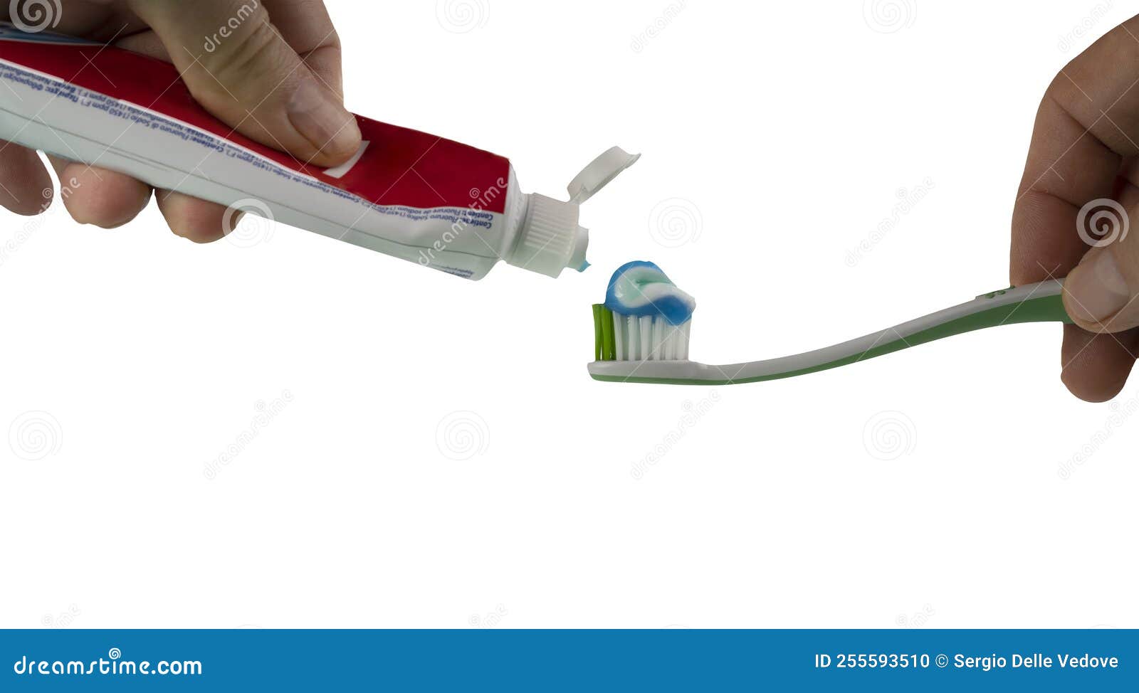 A Man Puts Toothpaste on a Toothbrush Stock Photo - Image of bathroom ...