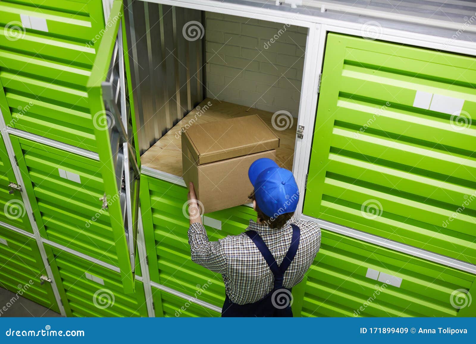 Man Putting Parcel in Boxes Stock Image - Image of delivering, industry ...