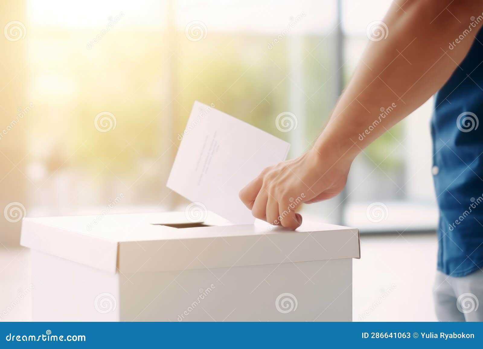 Man Putting Vote Party. Generate Ai Stock Illustration - Illustration ...