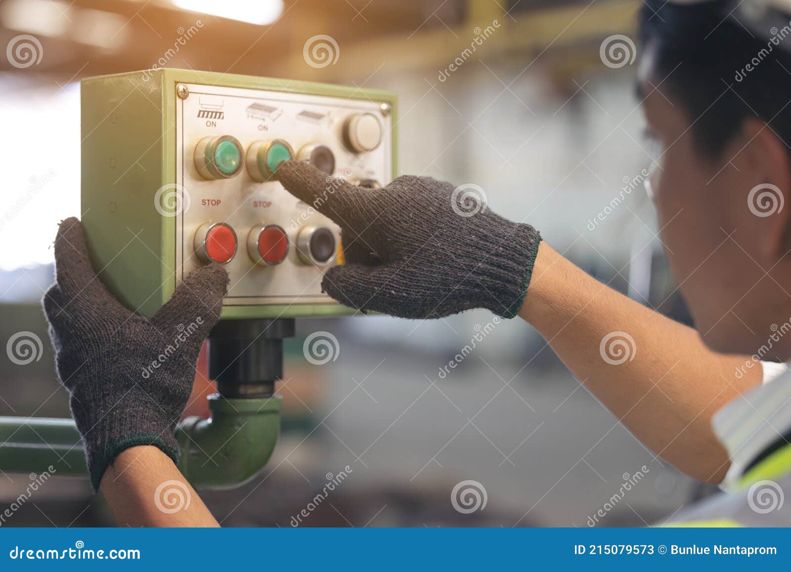 Man Quality Control, Maintenance, Check in Factory, Warehouse Workshop ...