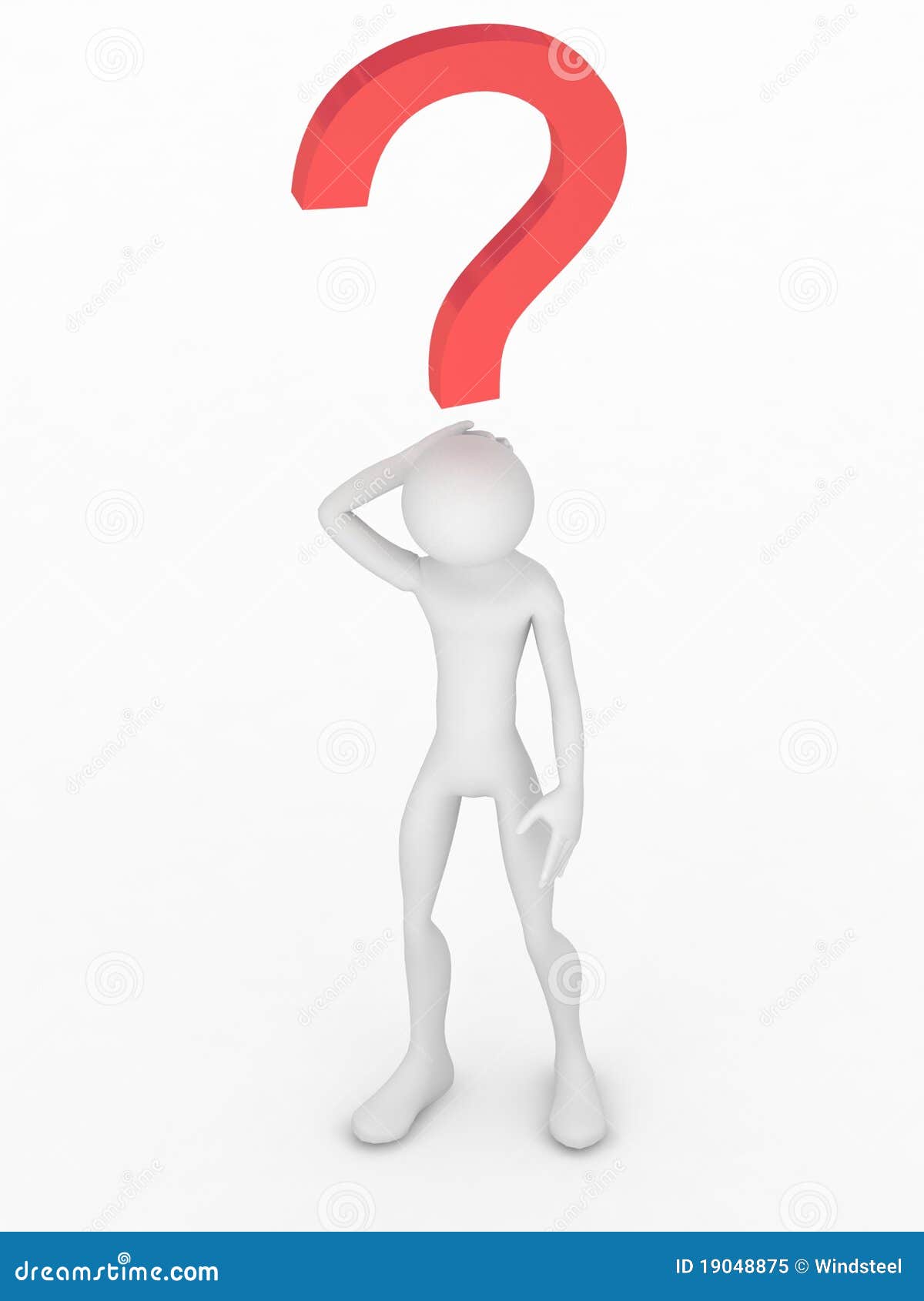 Man with question. stock illustration. Illustration of confused - 19048875