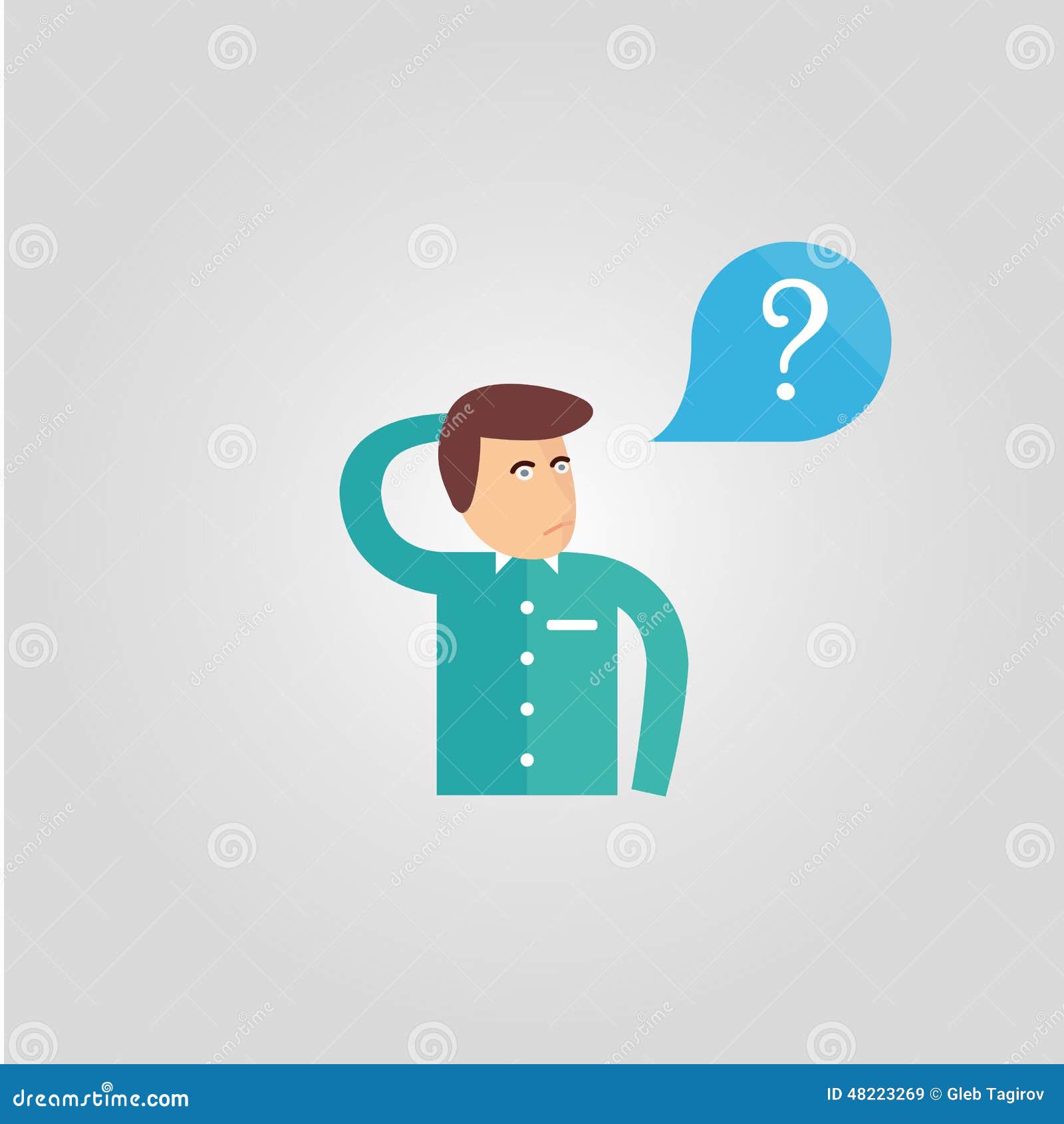 Man question, infographics stock vector. Illustration of info - 48223269
