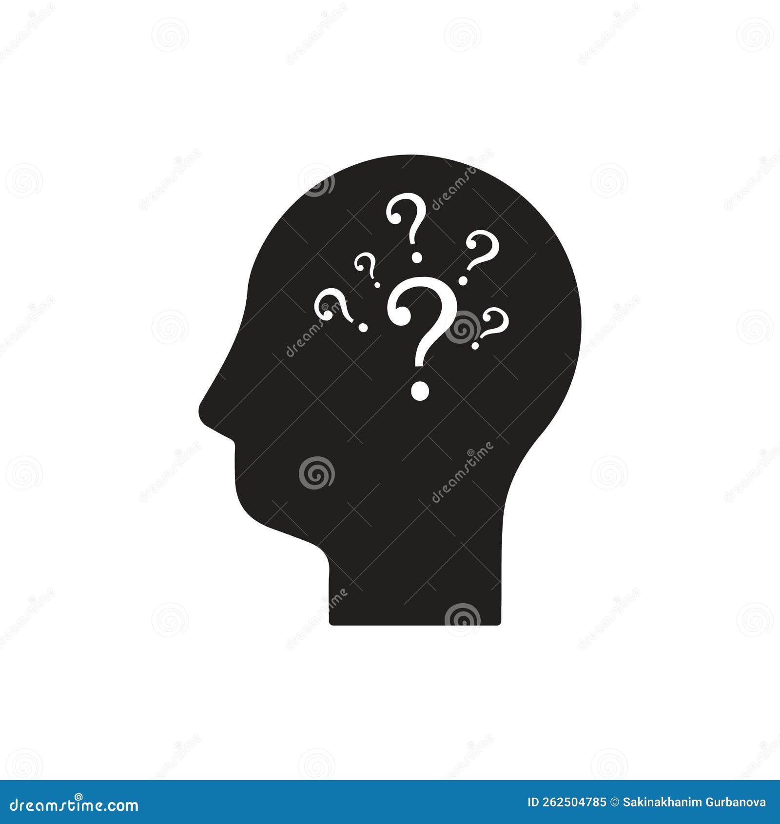 Man and question mark stock illustration. Illustration of unknown ...