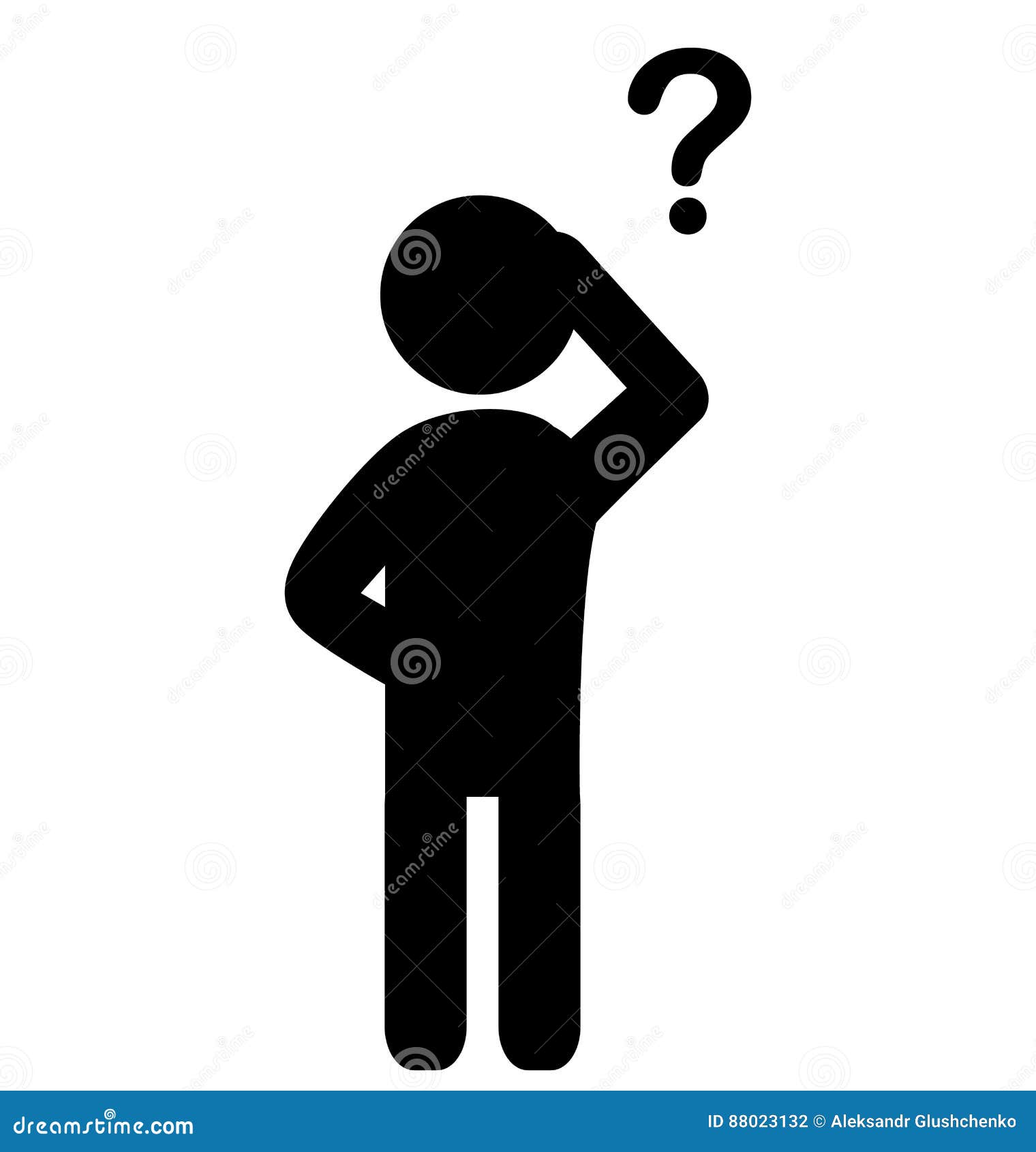 Hesitant Boy Icon Cartoon Vector. Vuca Uncertainty | CartoonDealer.com ...