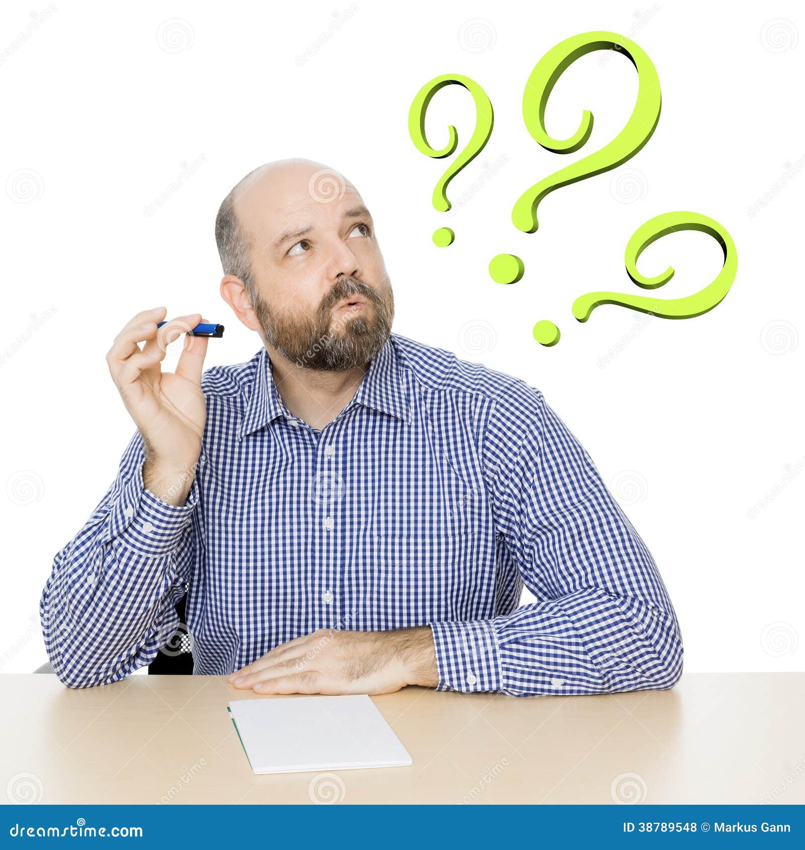 Man with question mark stock photo. Image of caucasian - 38789548