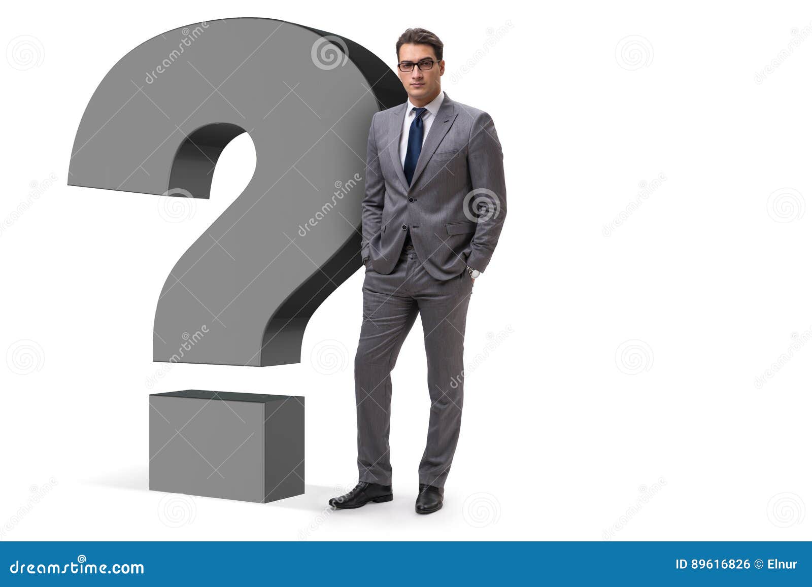 The Man with Question Mark Isolated on White Stock Photo - Image of ...