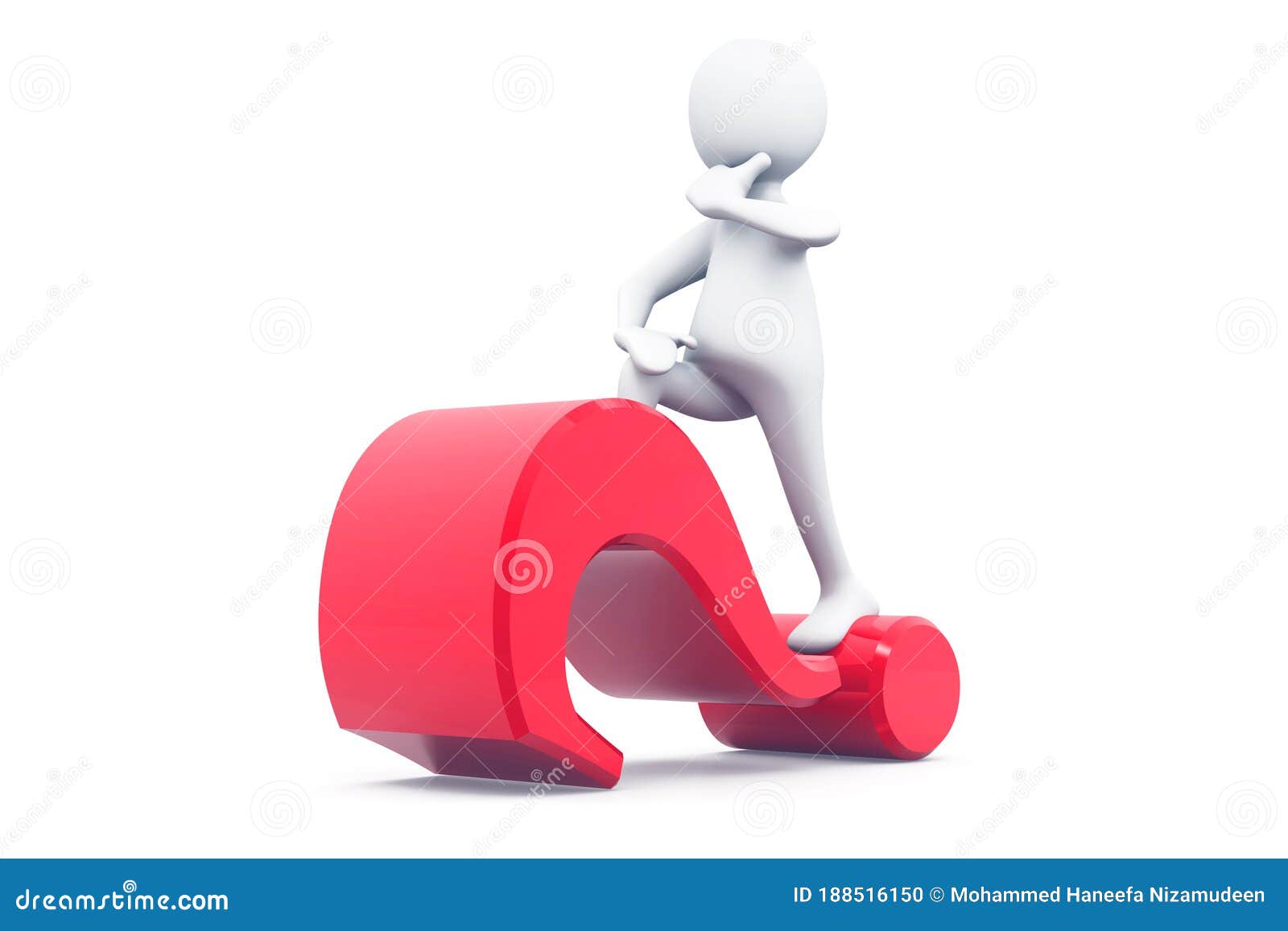Man with question mark stock illustration. Illustration of question ...