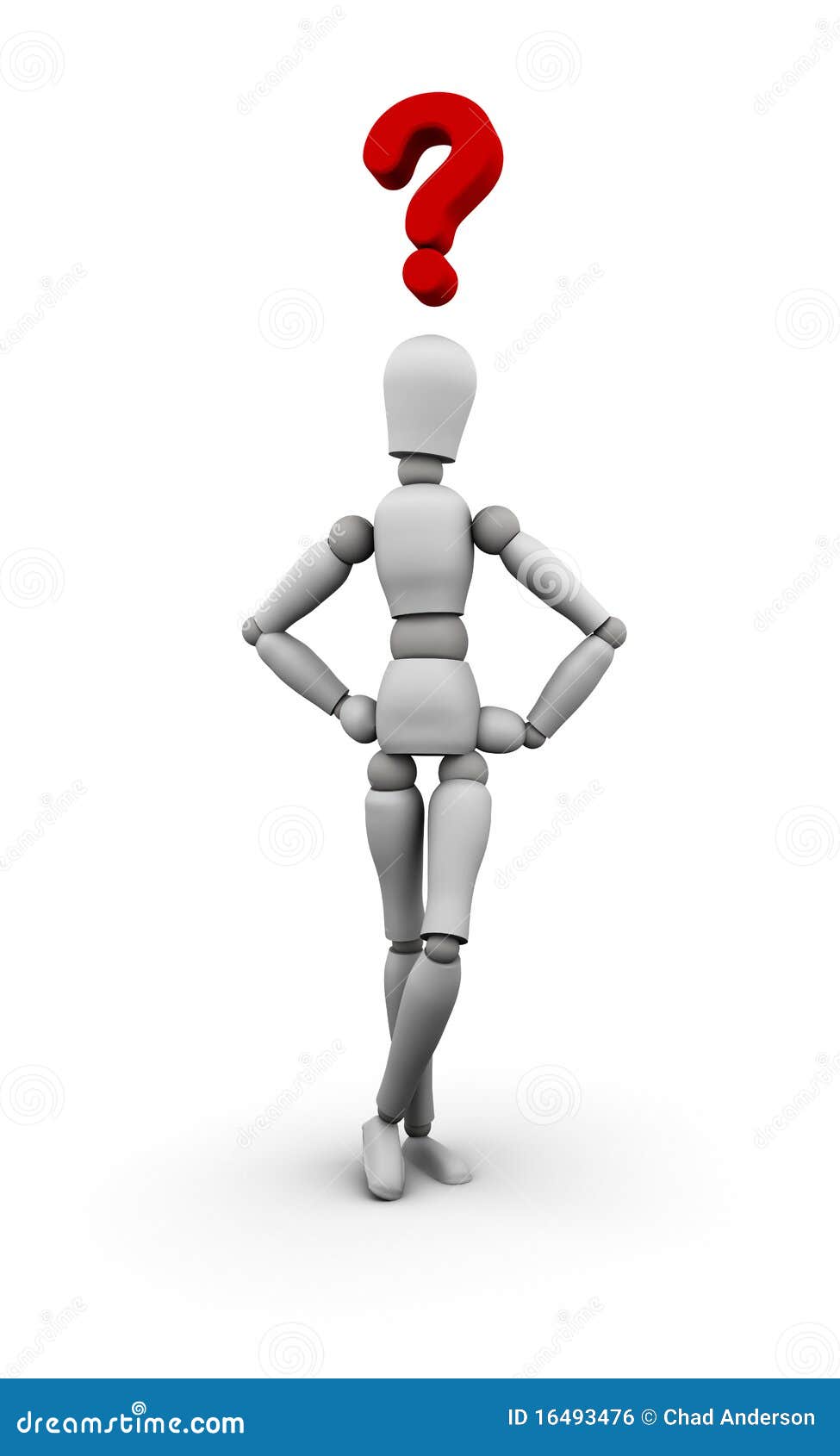 Man with Question Mark Over Head Stock Illustration - Illustration of ...