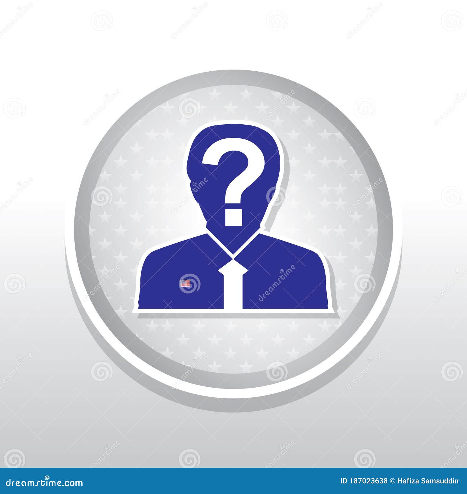 Man with Question Mark. Vector Illustration Decorative Design Stock ...