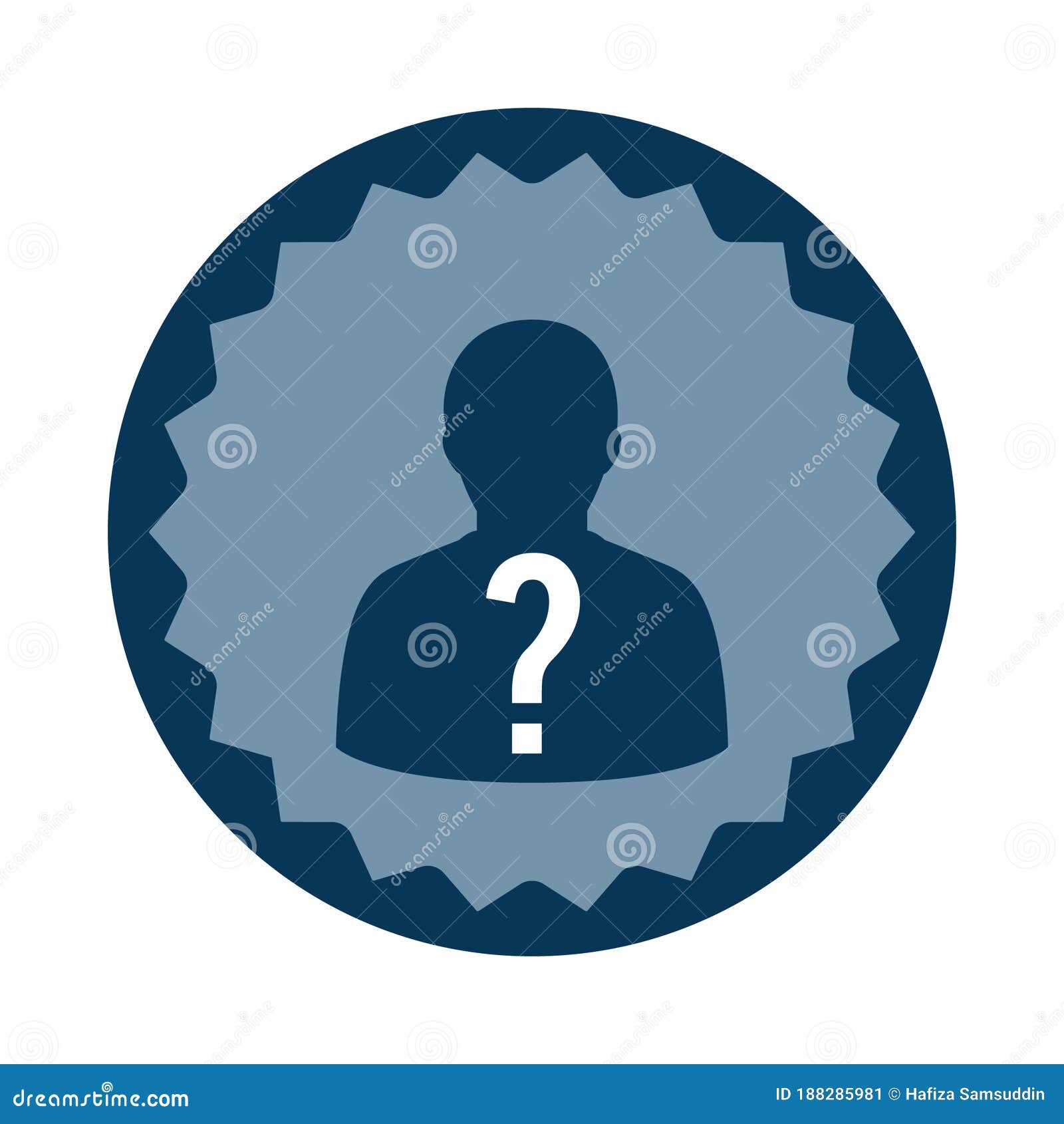 Man with Question Mark. Vector Illustration Decorative Design Stock ...
