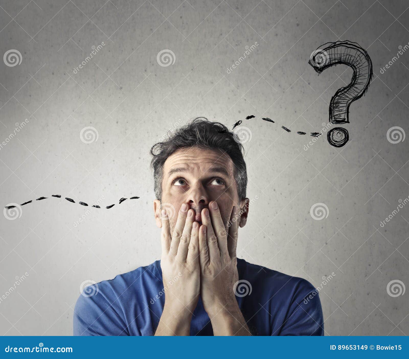 Man in question stock image. Image of bury, expression - 89653149