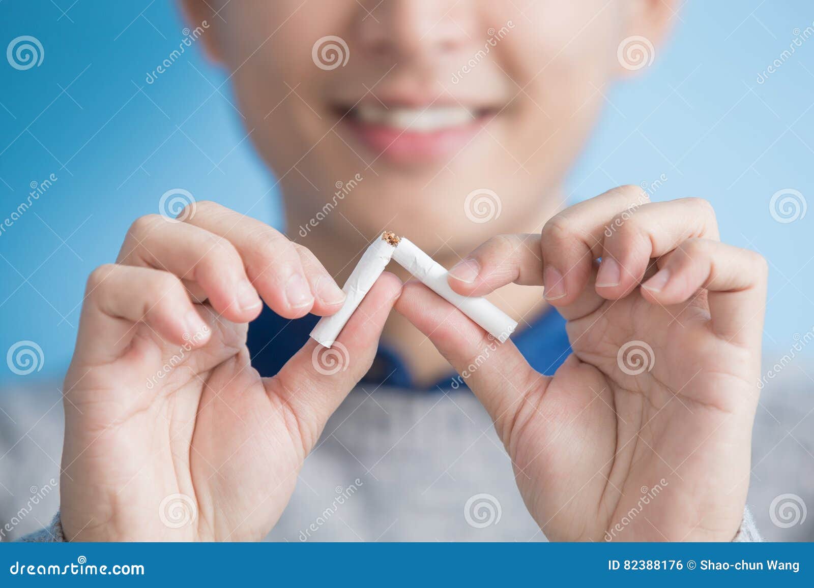 Man quit smoking stock photo. Image of healthy, arrestment - 82388176