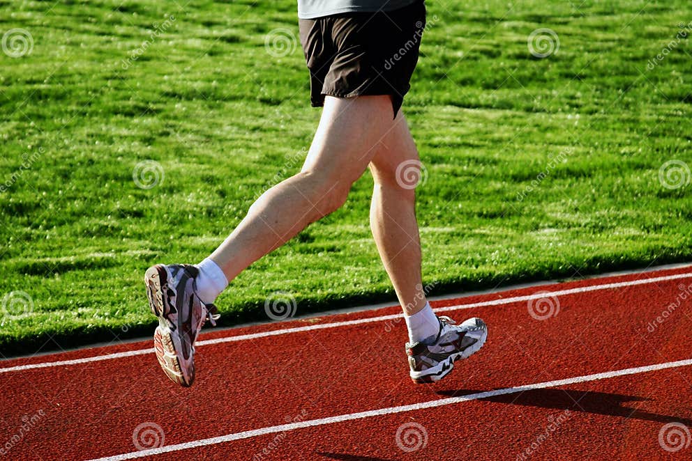 Man on a racetrack stock photo. Image of green, exercise - 87892