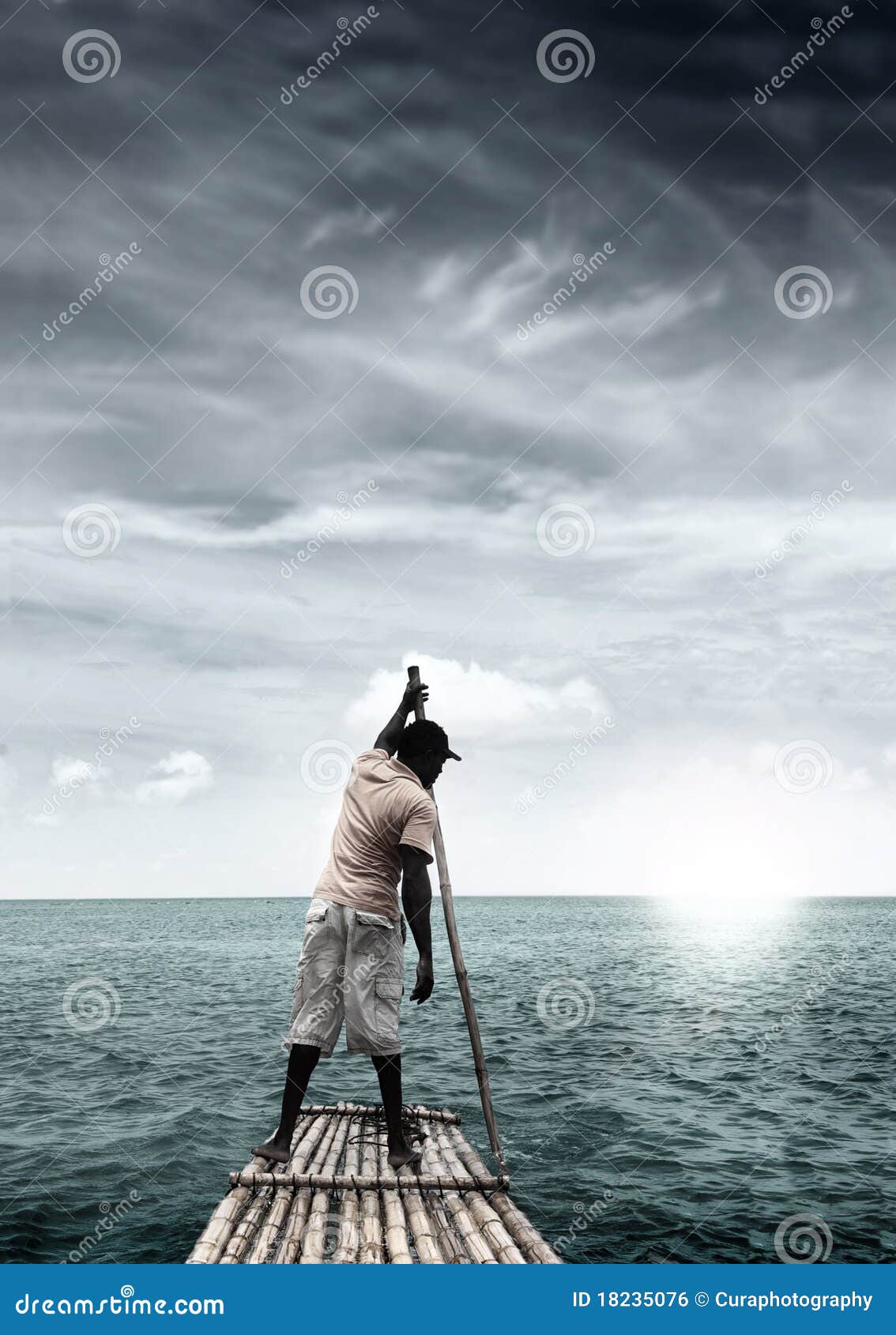 Man on raft stock photo. Image of beauty, single, leisure - 18235076