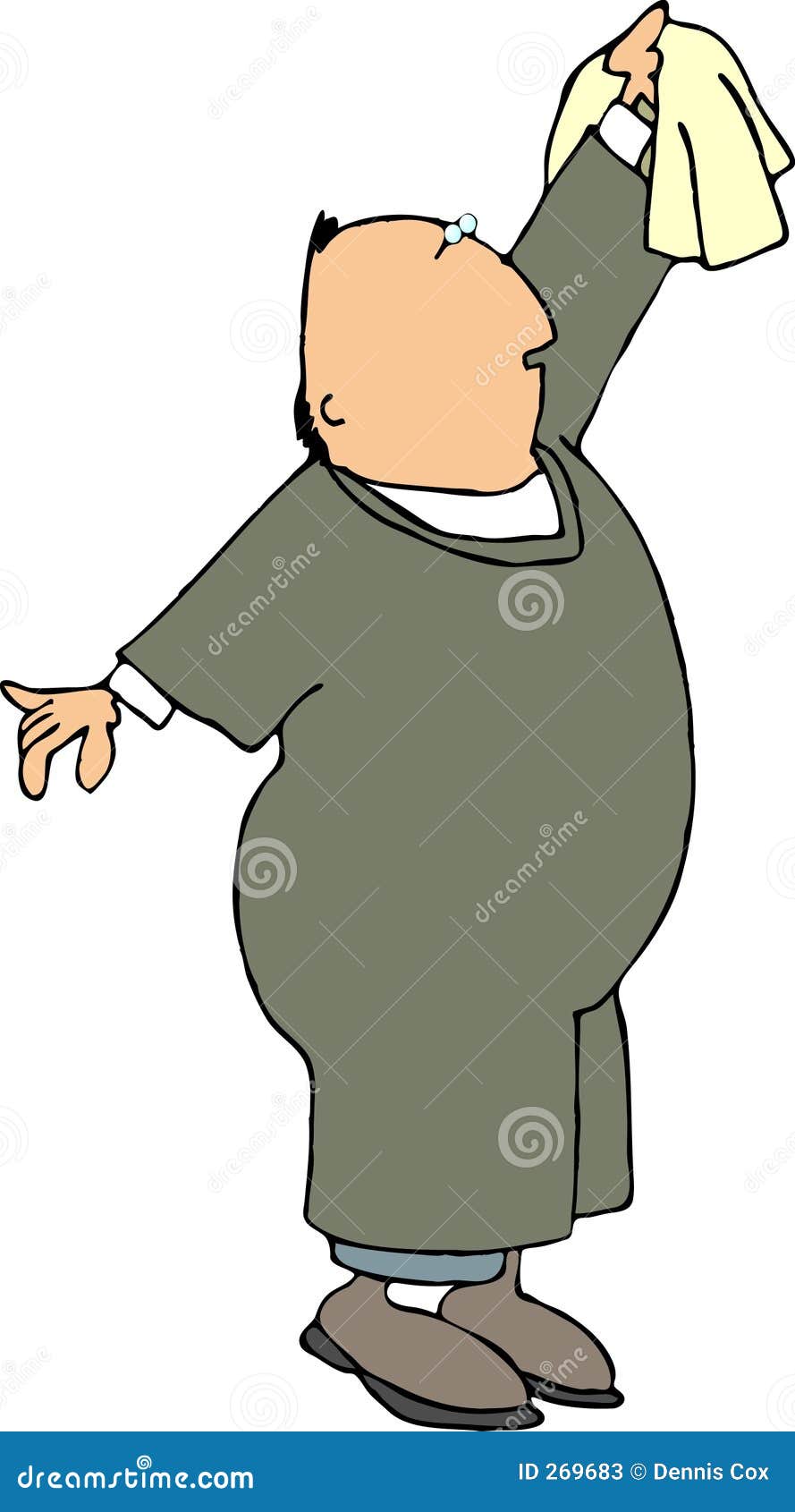 Man with a rag stock illustration. Illustration of cleaning - 269683