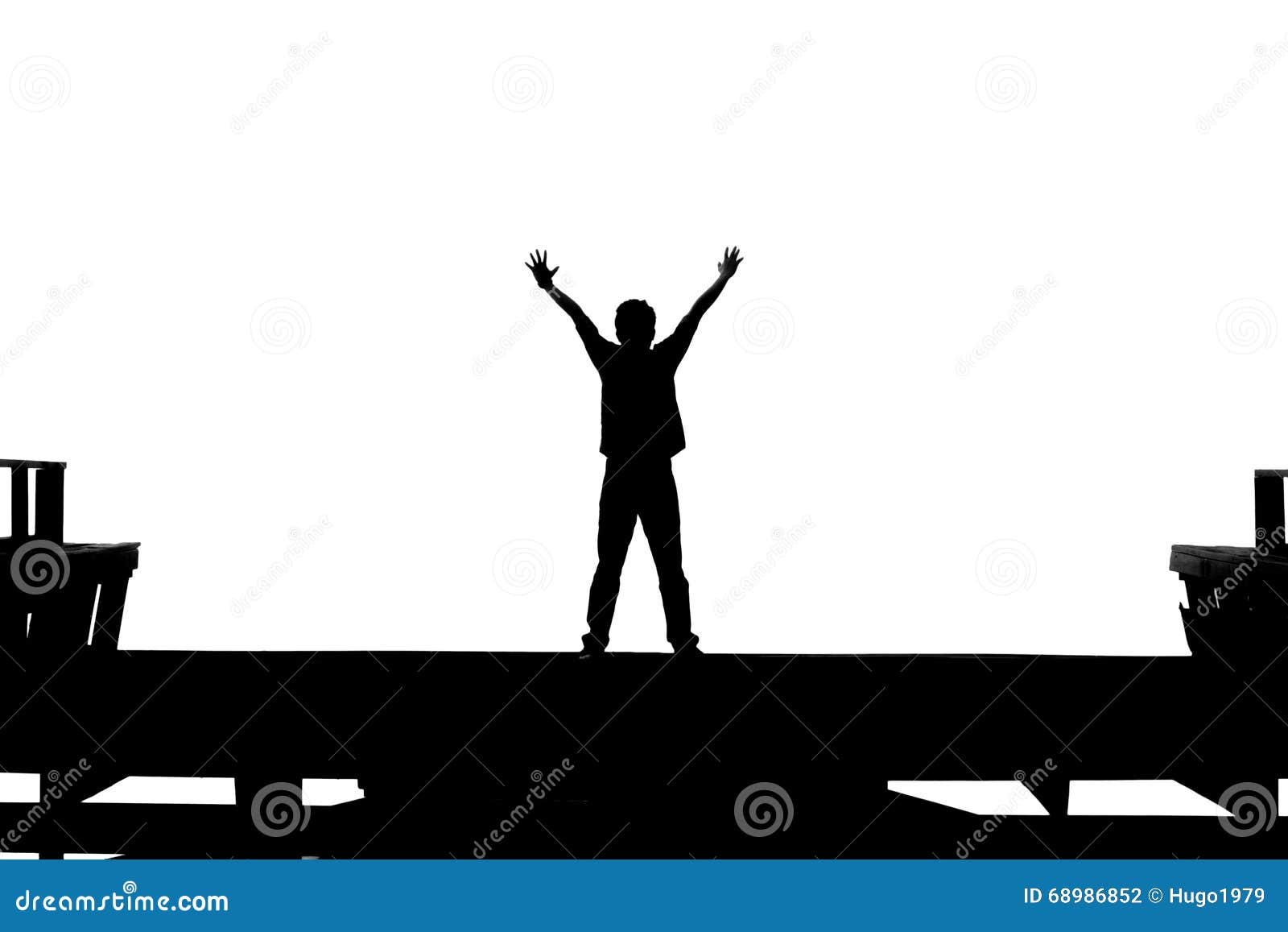 Man Raise His Hand in Black and White Stock Photo - Image of person ...