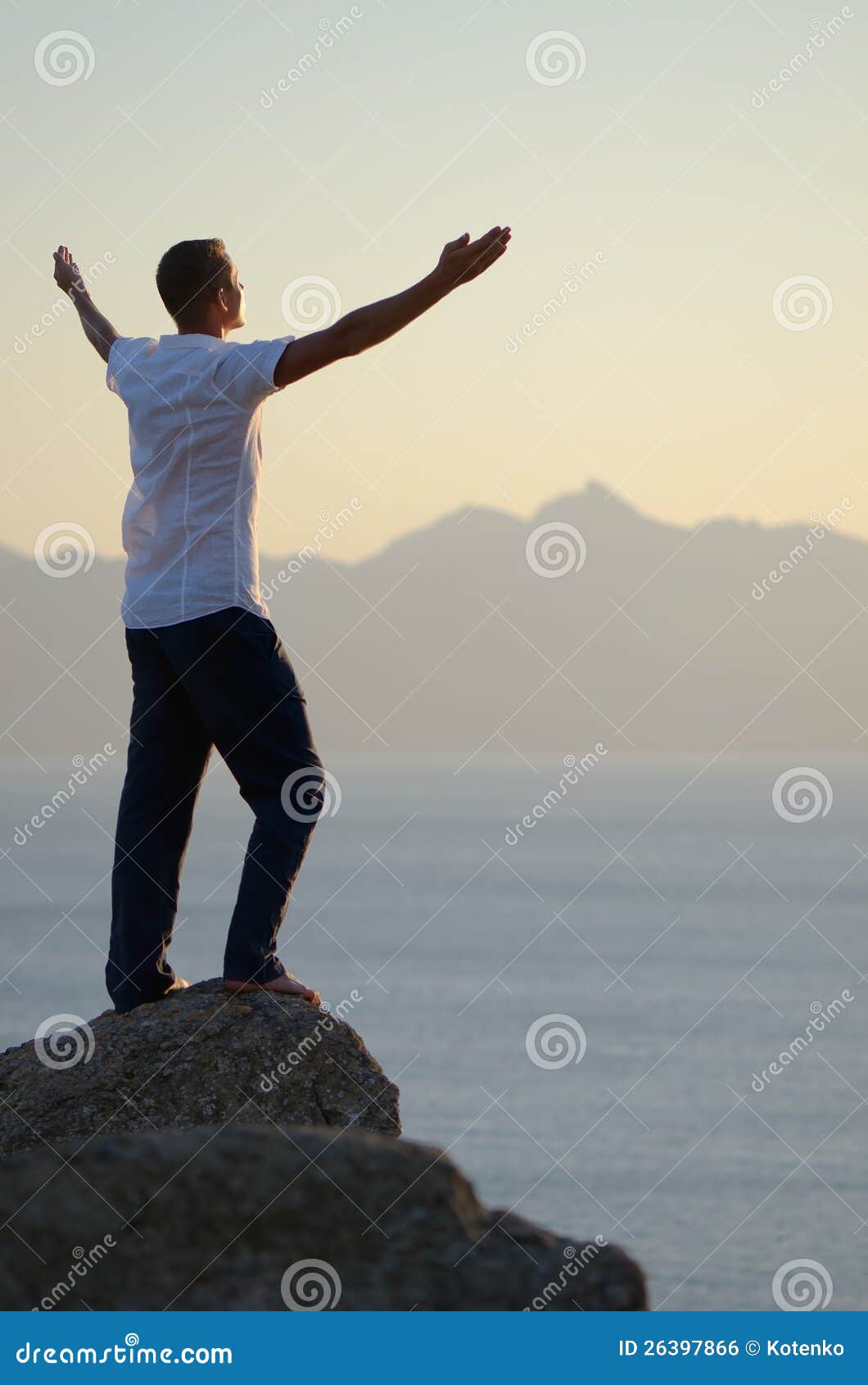 Man Reaching To Heaven