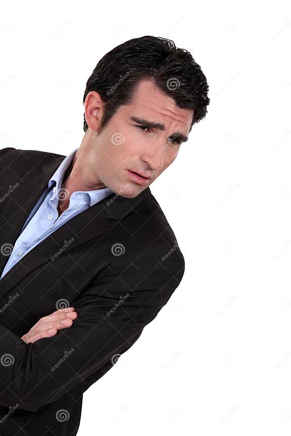 Man raising his eyebrows stock image. Image of discouraged - 36138217