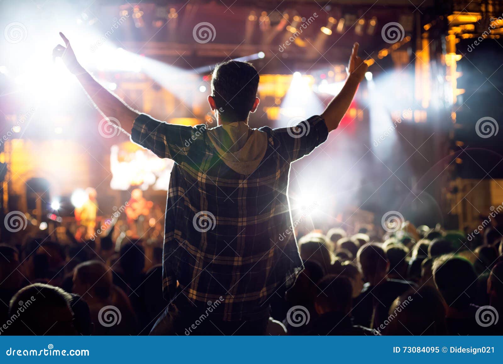 Man Raising Up Hands on Concert Editorial Image - Image of concert ...