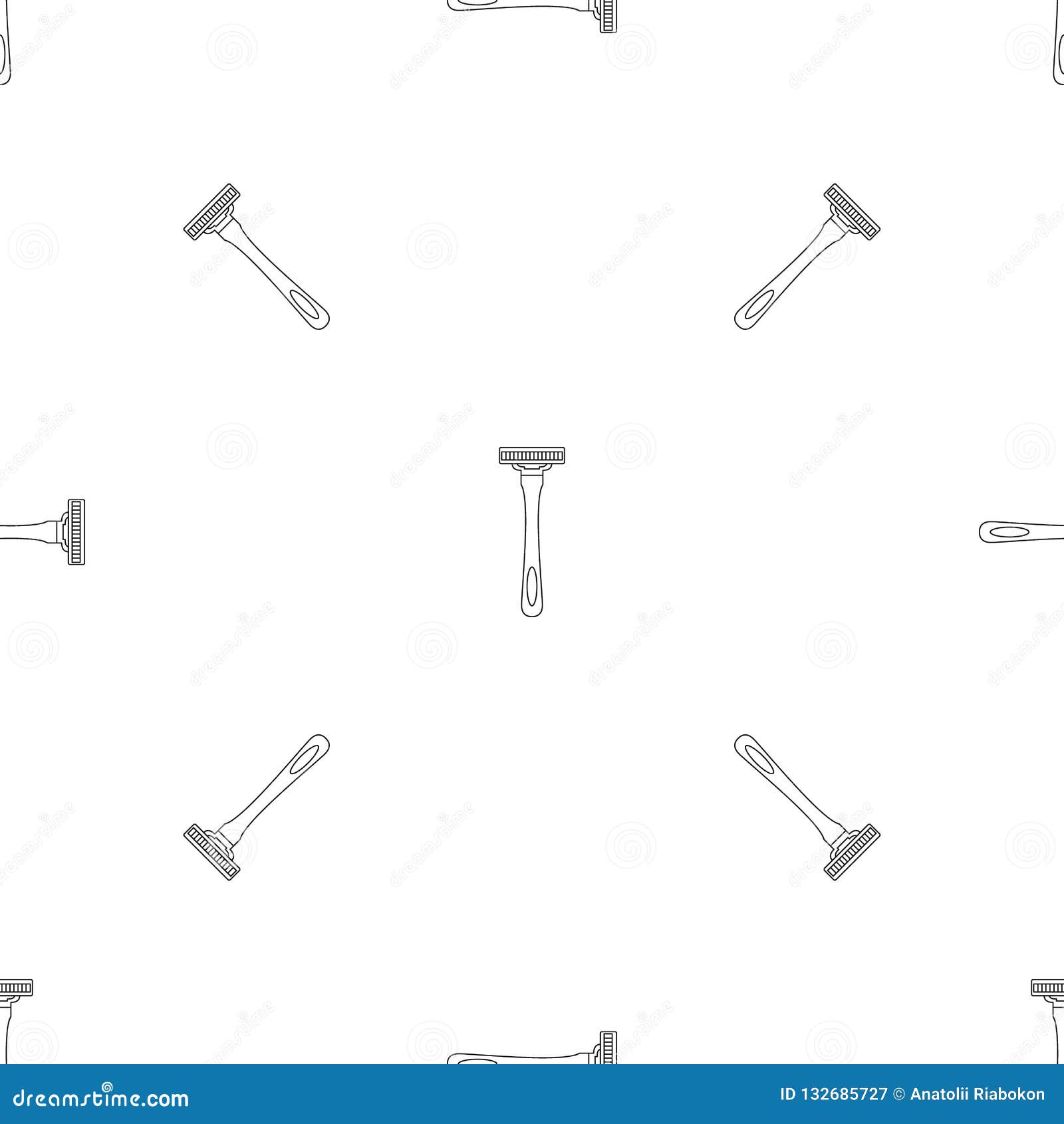 Man Razor Pattern Seamless Vector Stock Vector - Illustration of manual ...