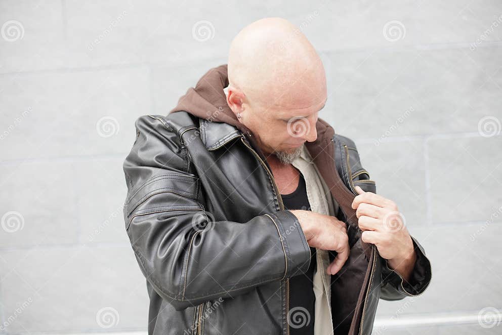 Man Reaching into His Jacket Stock Photo - Image of horizontal, male ...