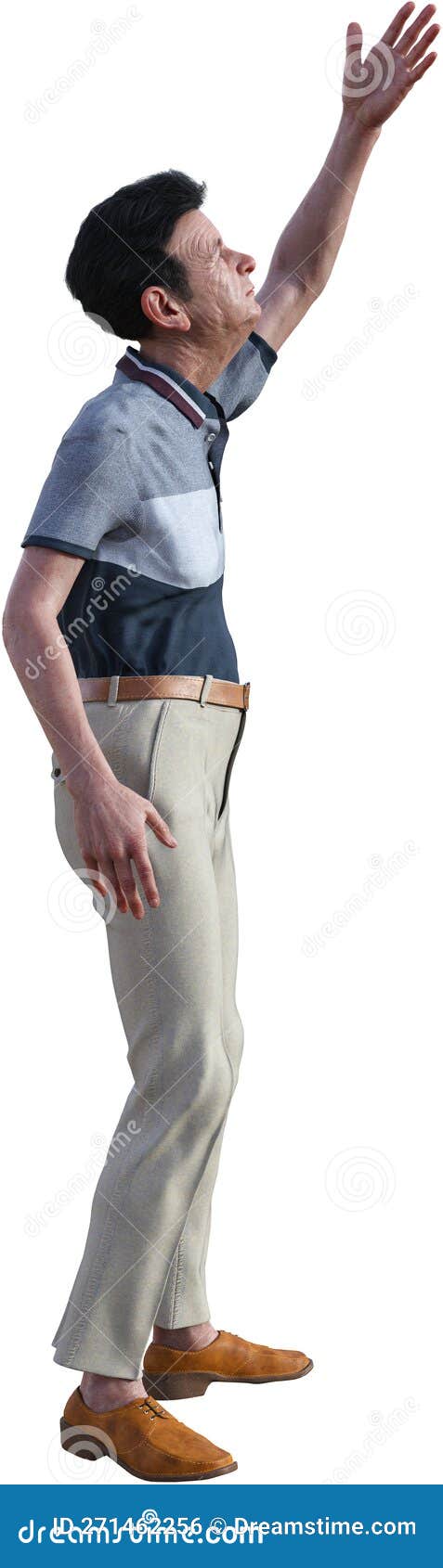 Man Reaching Up, Grabbing, Isolated Stock Photo - Illustration of reach ...