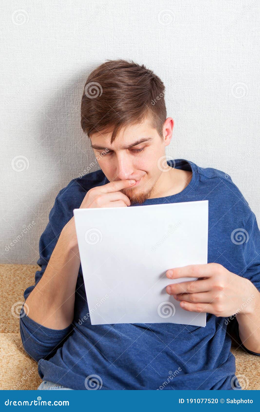 Man read a Document stock photo. Image of face, finance - 191077520