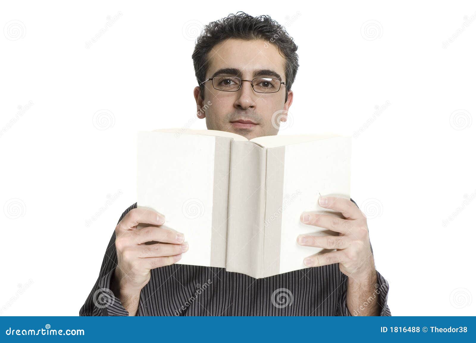 Man reading stock photo. Image of open, handsome, book - 1816488