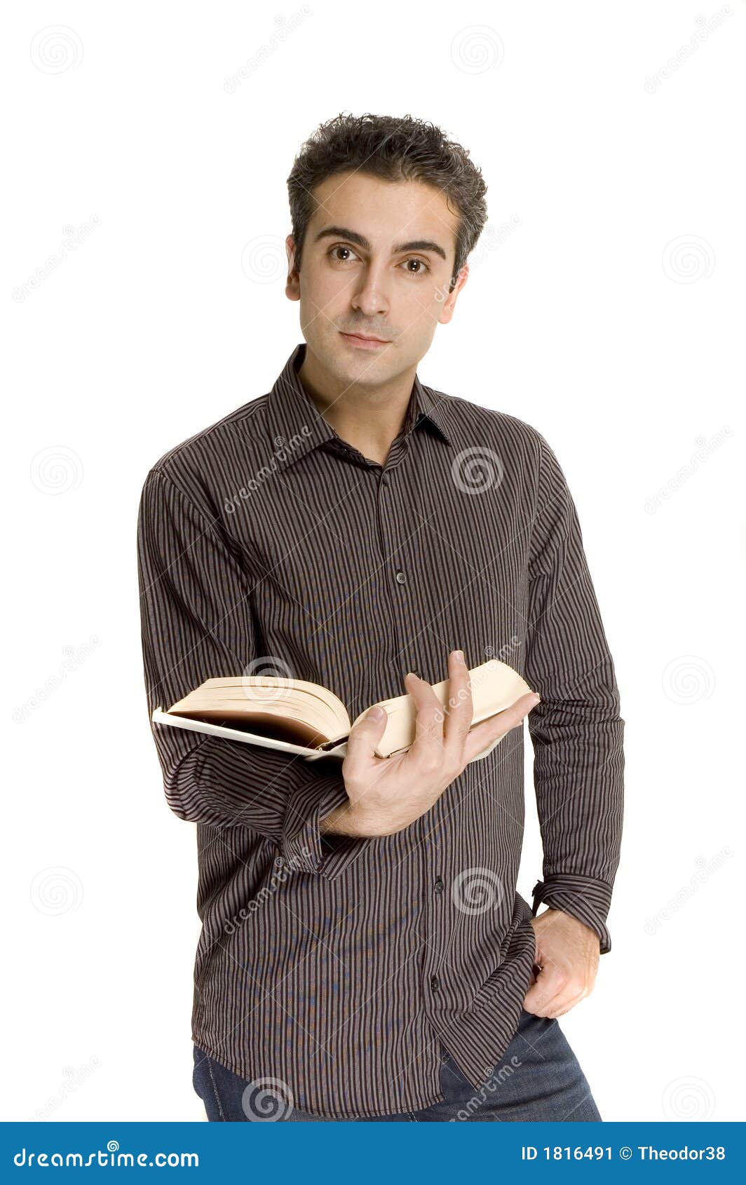 Man reading stock image. Image of graduate, homework, open - 1816491