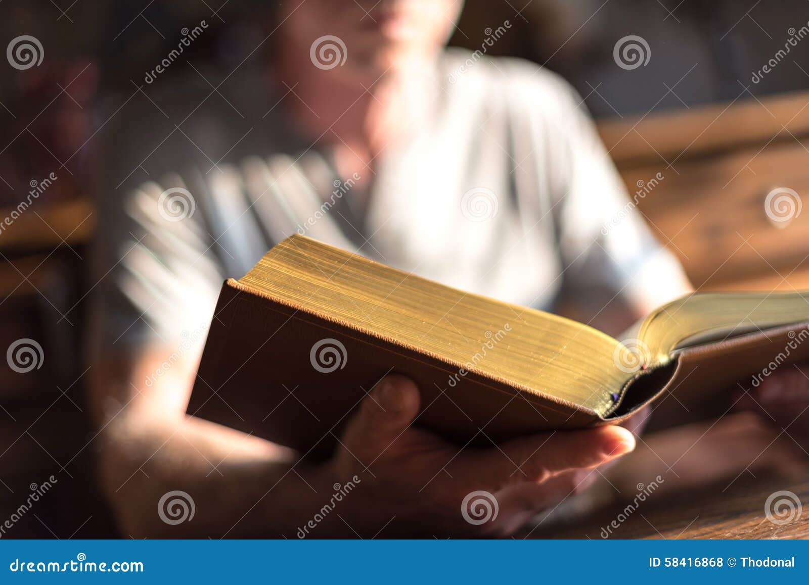 Man reading the Bible stock photo. Image of knowledge - 58416868