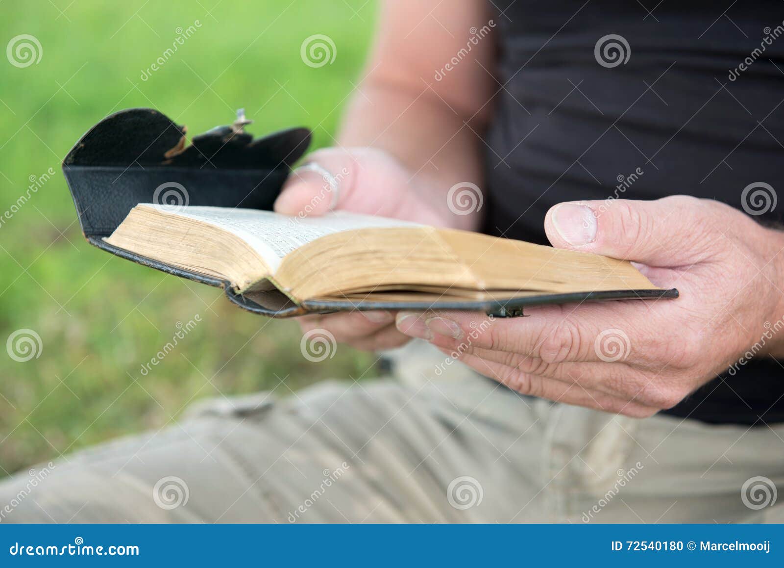 Man reading a bible stock photo. Image of faith, reading - 72540180