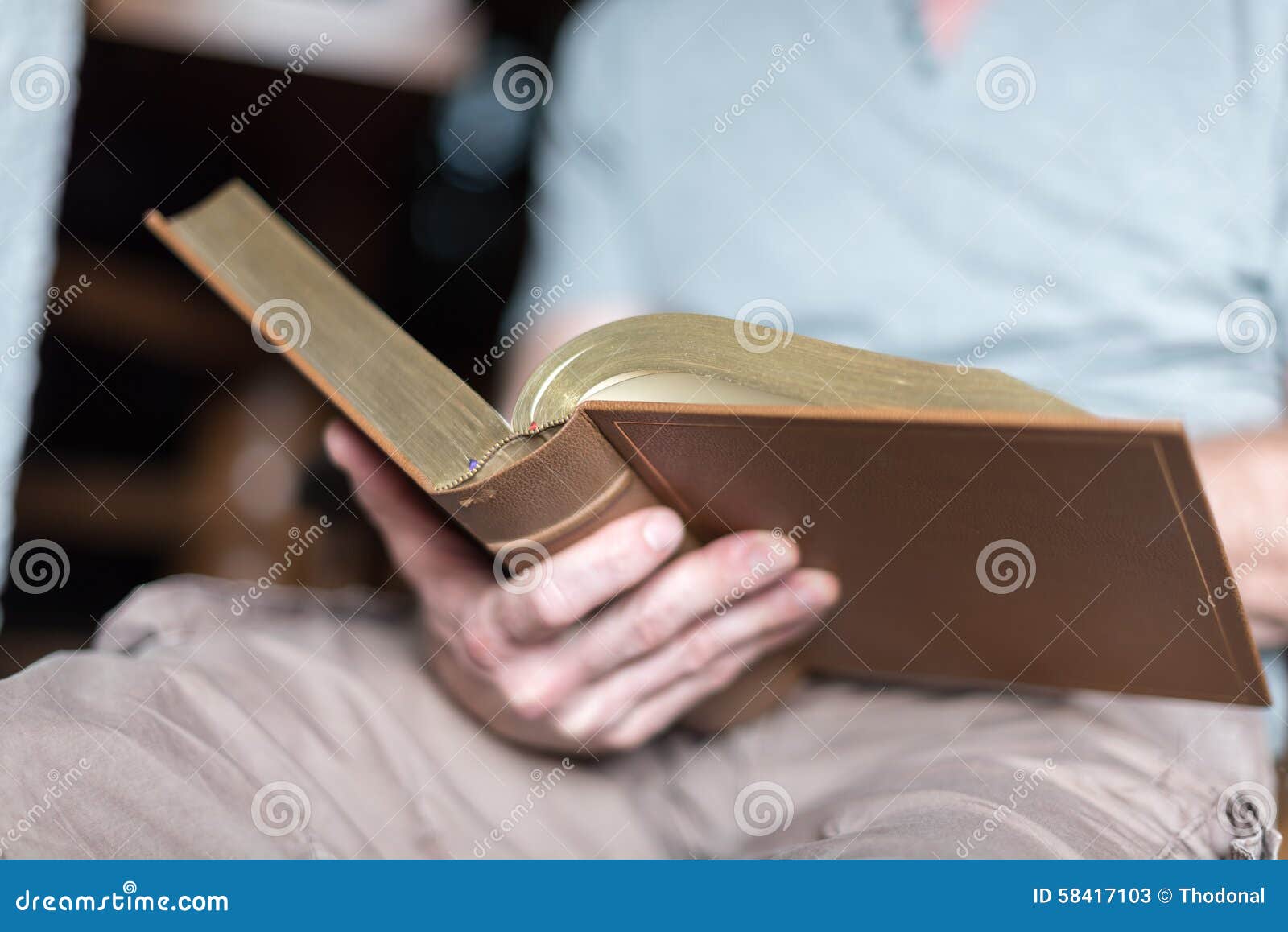 Man reading the Bible stock image. Image of silence, people - 58417103