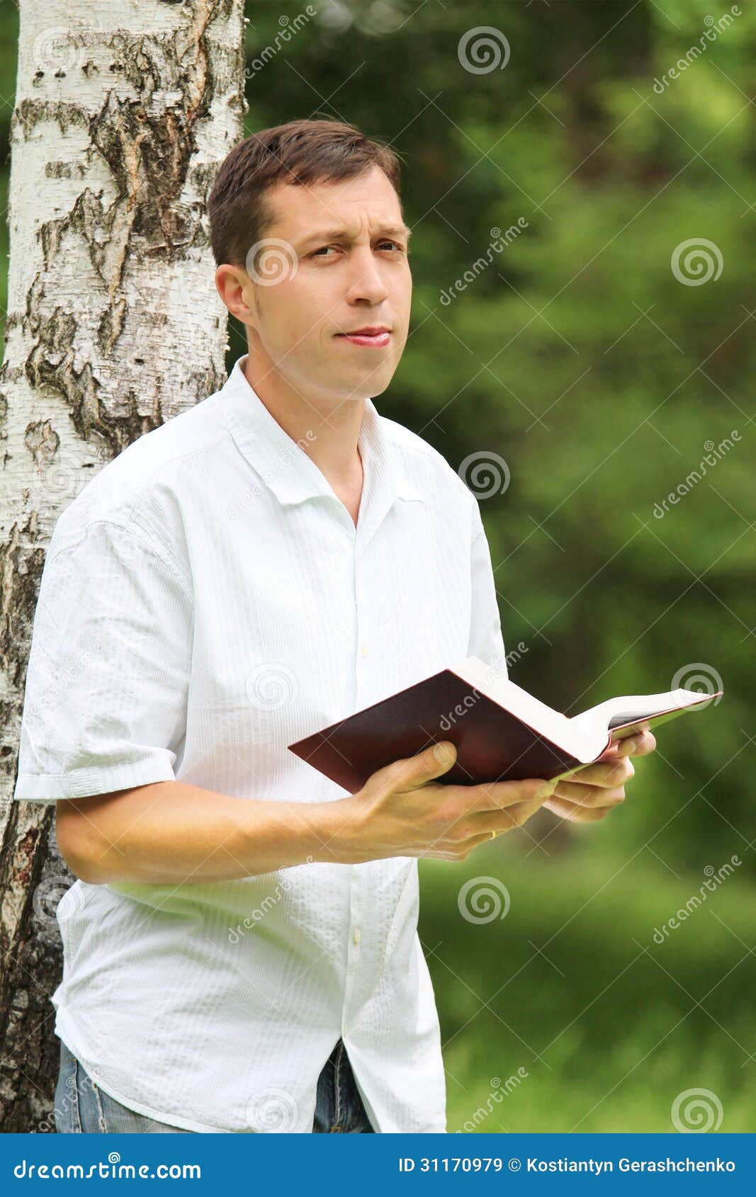 Man reading the Bible stock image. Image of adults, bible - 31170979
