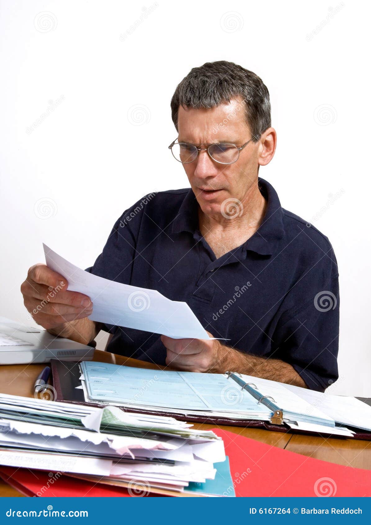 Man Reading a Bill in Shock and Disbelief Stock Photo - Image of credit ...