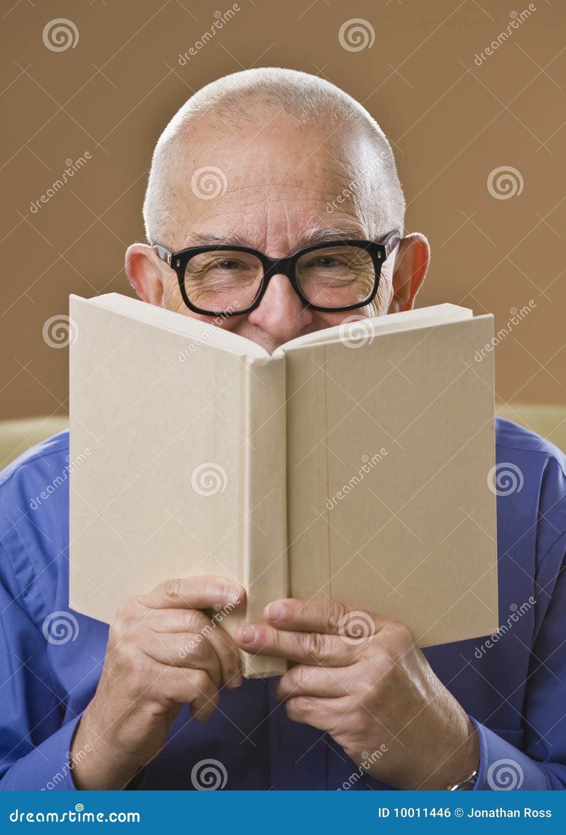 Man Reading Book stock photo. Image of reading, retiree - 10011446