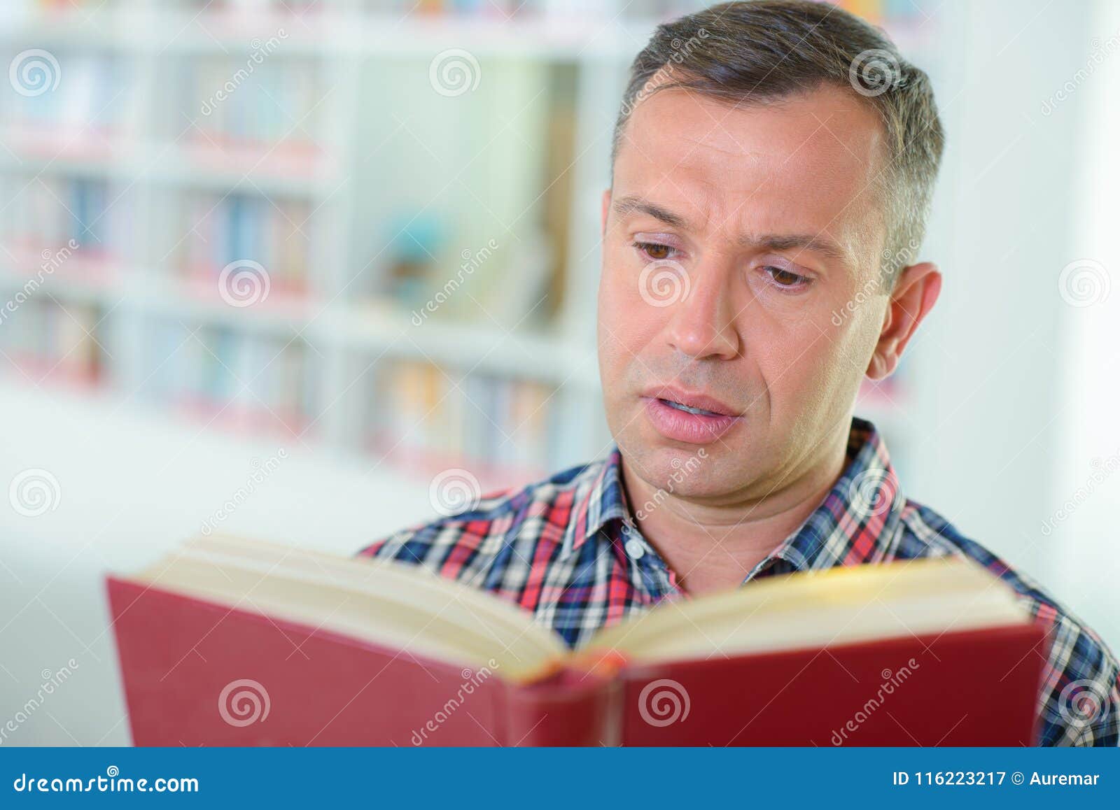 Man reading a book stock image. Image of middle, copy - 116223217