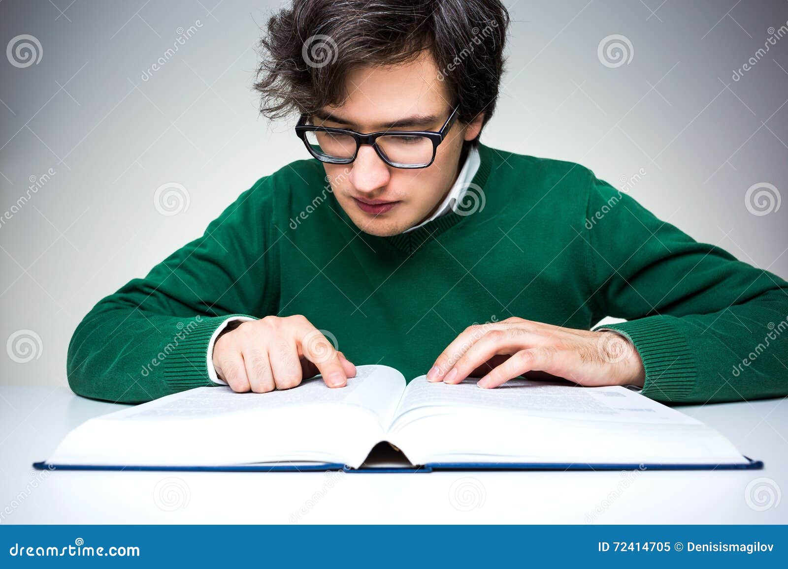 Man reading book stock image. Image of exams, european - 72414705