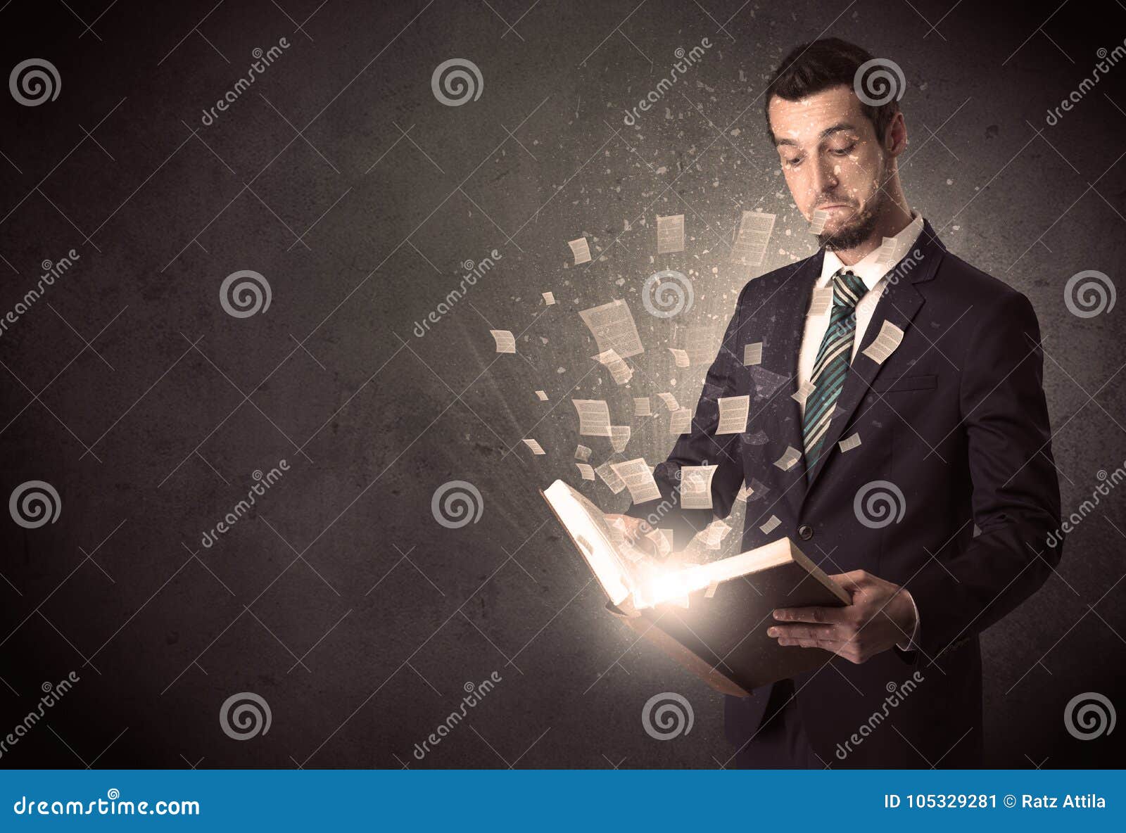 Man reading book. stock image. Image of demonstrate - 105329281