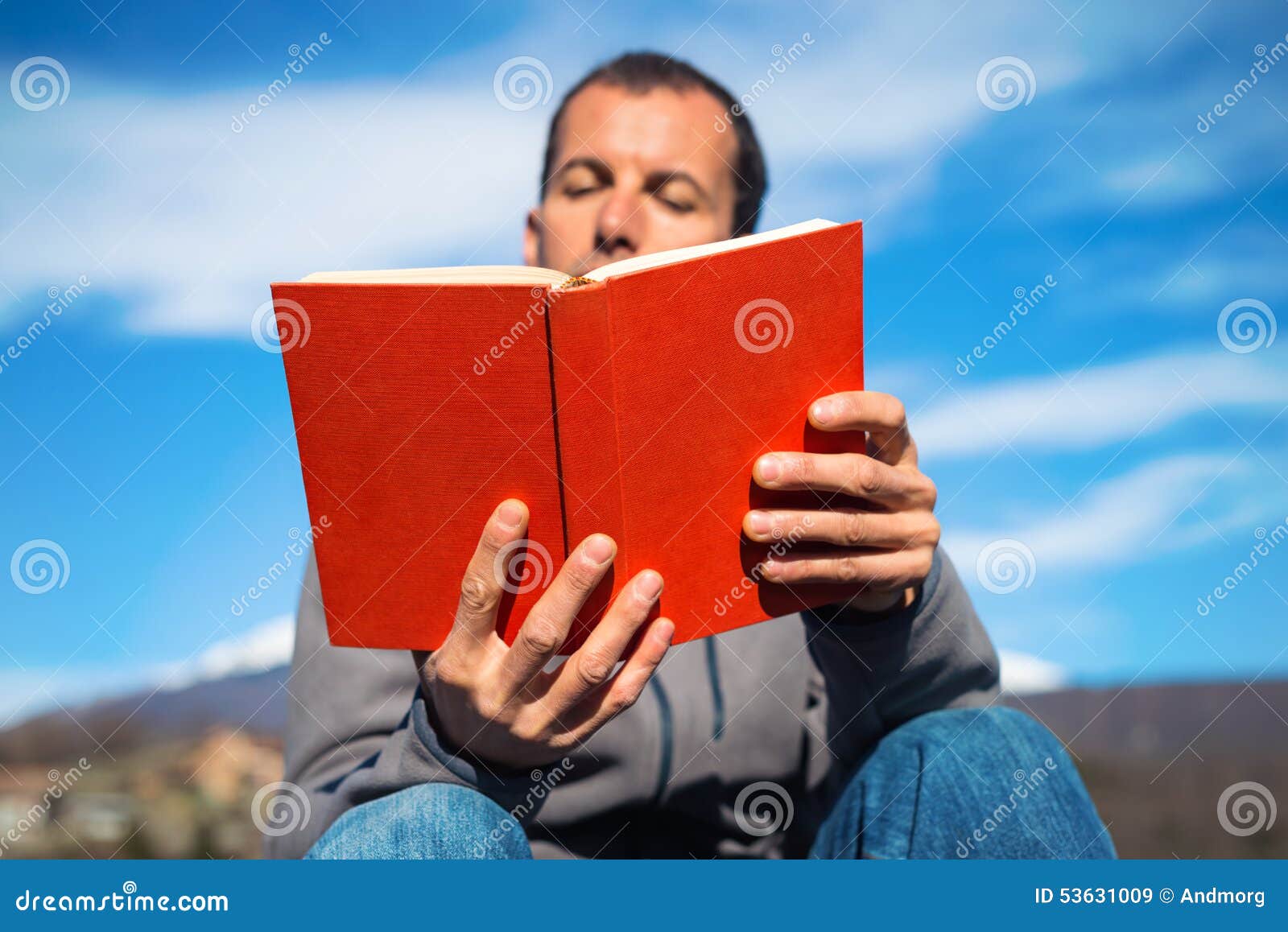 Man reading book stock image. Image of intimacy, caucasian - 53631009