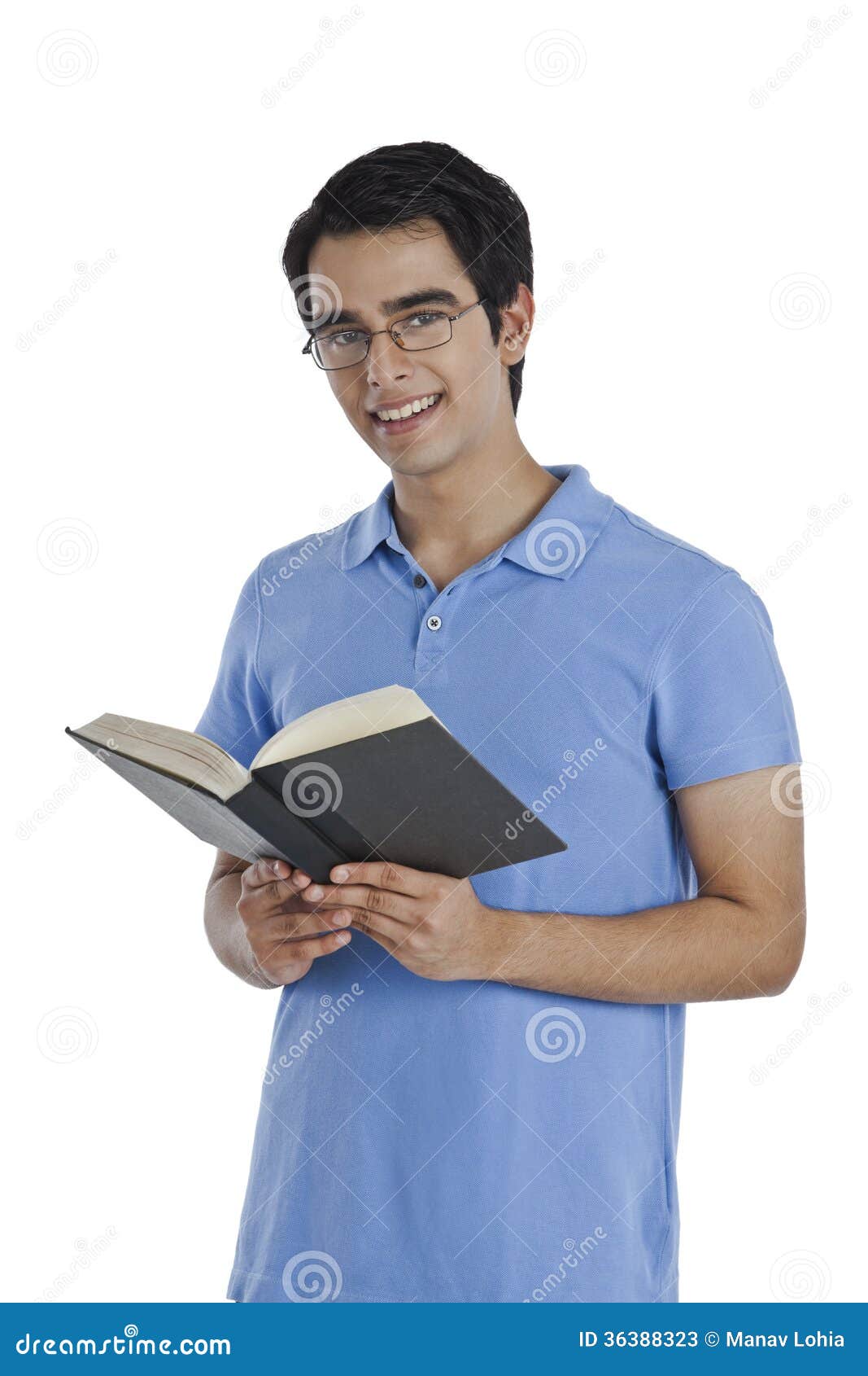 Man reading book stock image. Image of standing, studio - 36388323